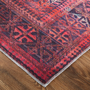 Bungalow Rose Red/Purple Rug & Reviews | Wayfair