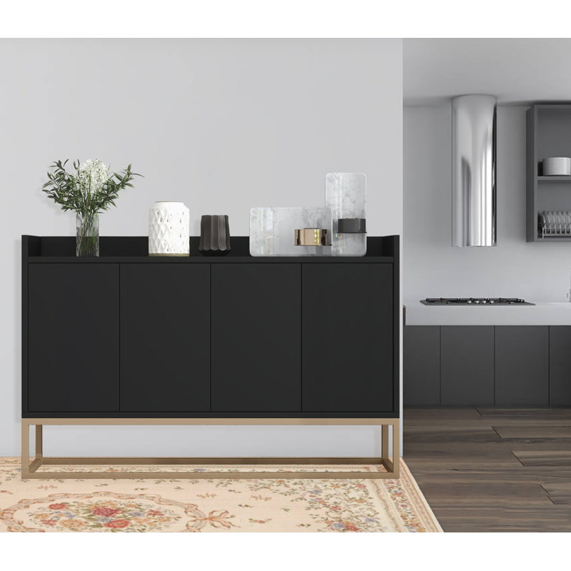 Mercer41 Fermont 47.2'' Sideboard With Open Countertop And Adjustable ...
