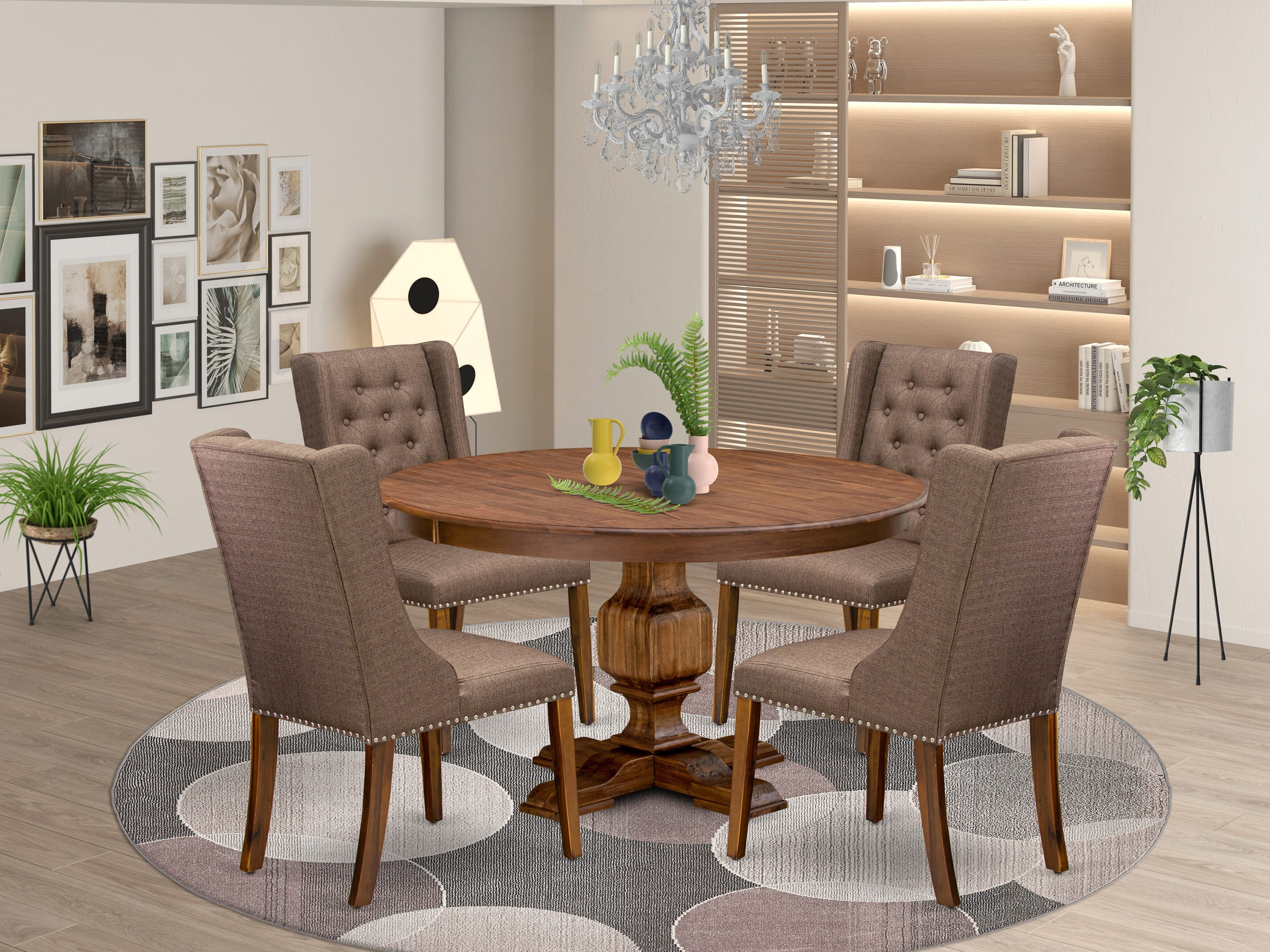 Red Barrel Studio® 5-Piece Dining Table Set Consist of A Dining Table ...