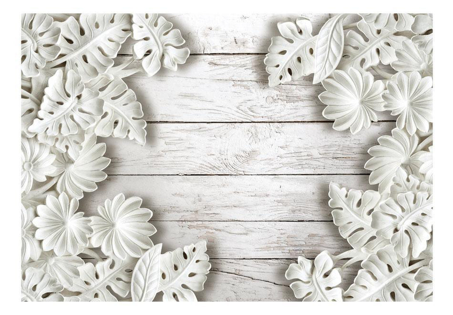 Bay Isle Home™ Parmelee Peel & Stick Wall Mural - White Washed Wood ...