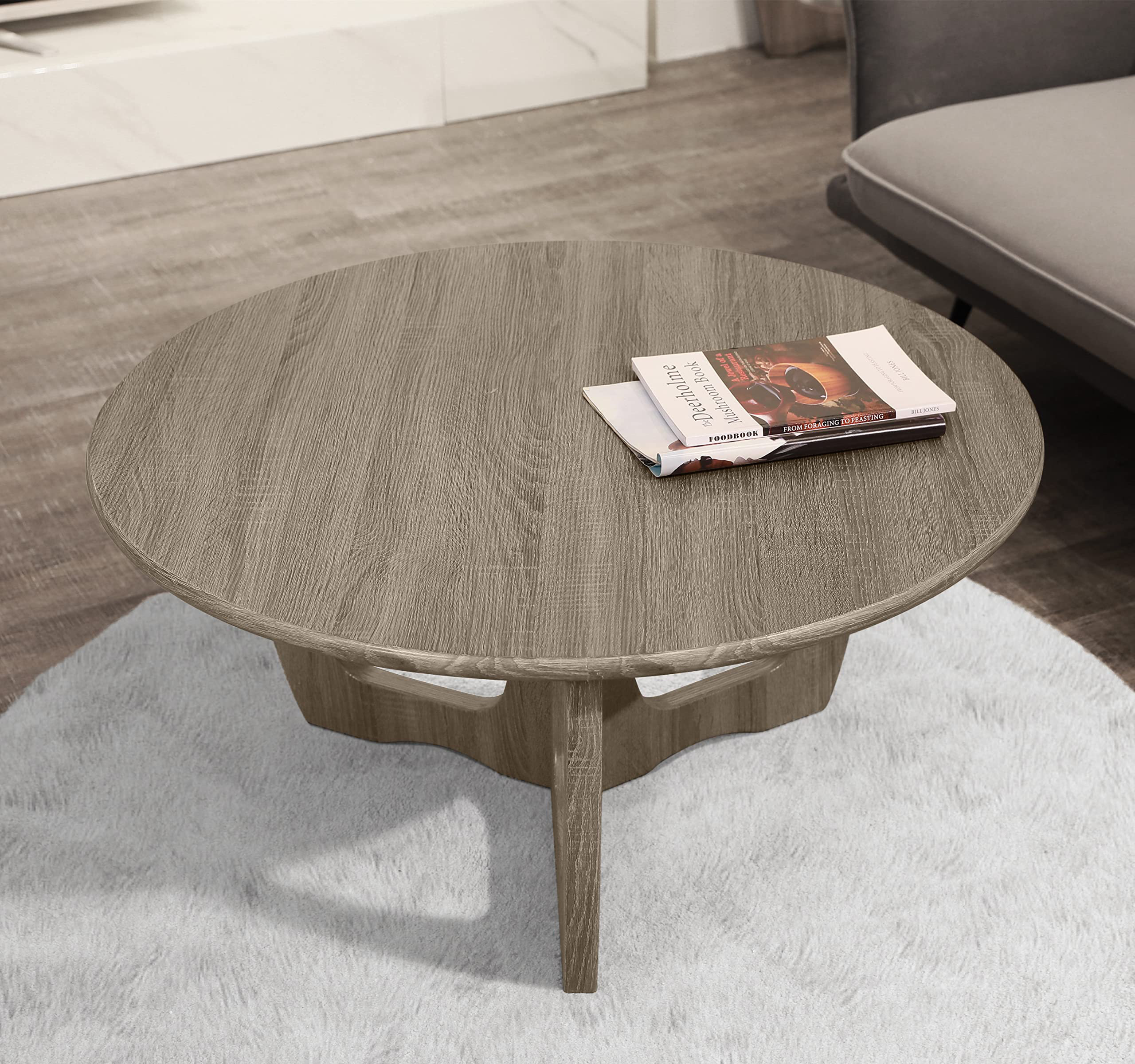 Latitude Run Grey Round Coffee Table | Wayfair.co.uk