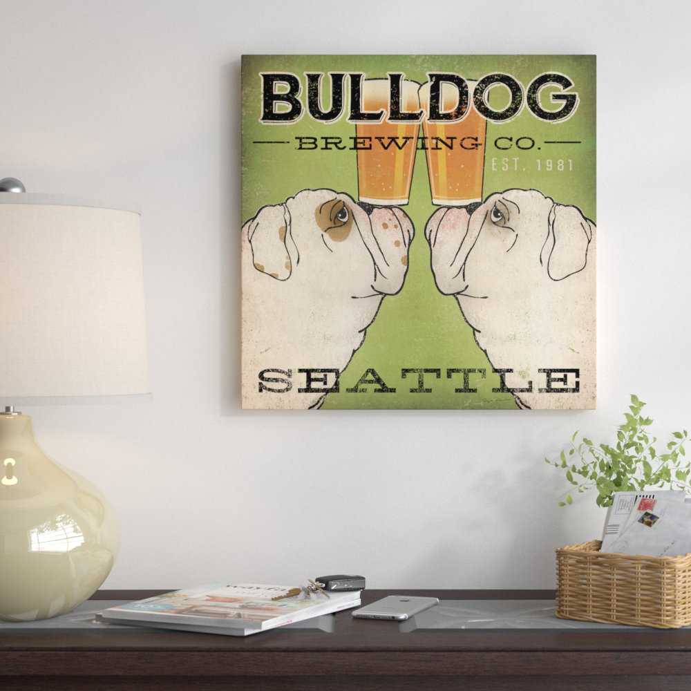 East Urban Home 'Bulldog Brewing' by Ryan Fowler Vintage Advertisement ...