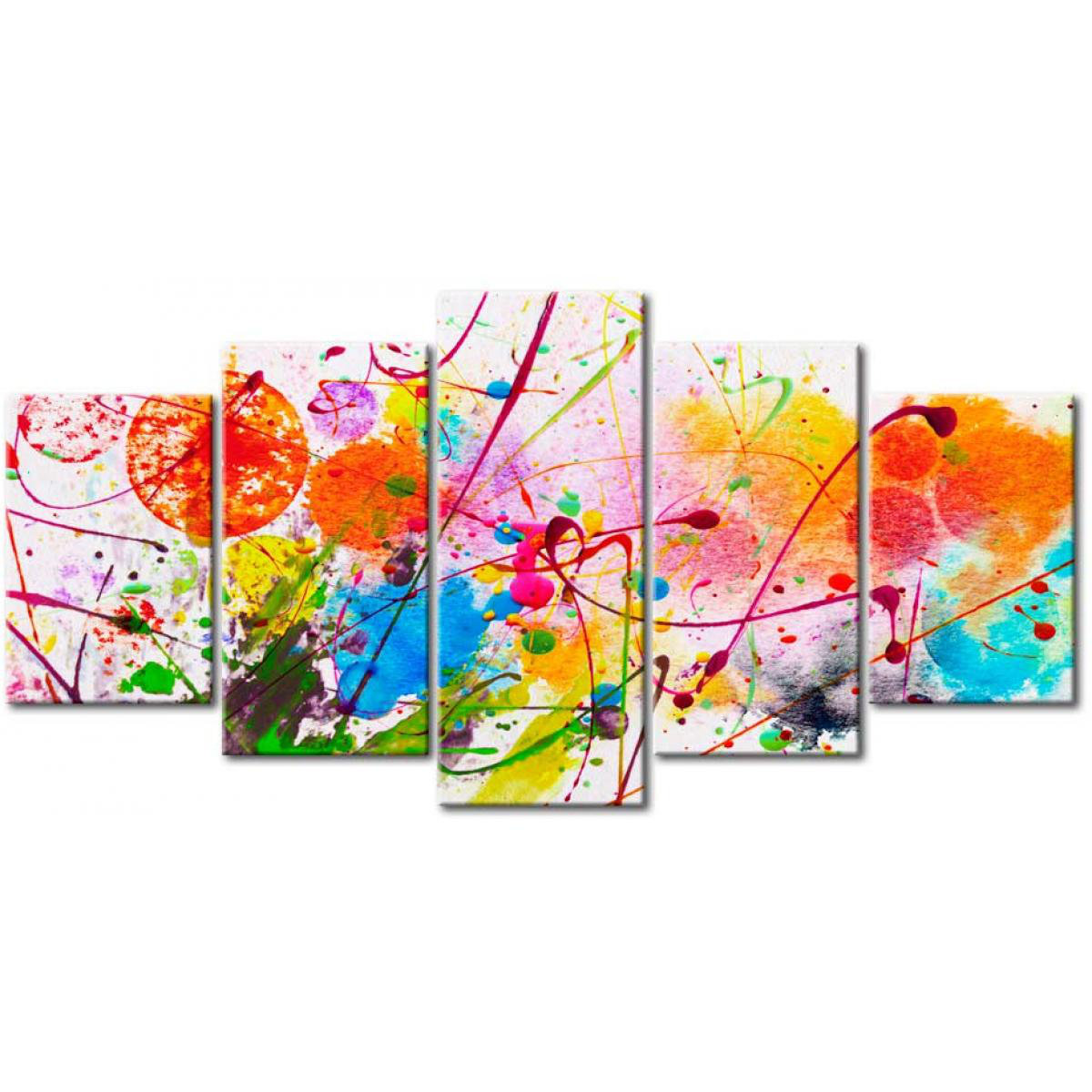 East Urban Home Summer Of Colours - 5 Piece Wrapped Canvas Painting ...