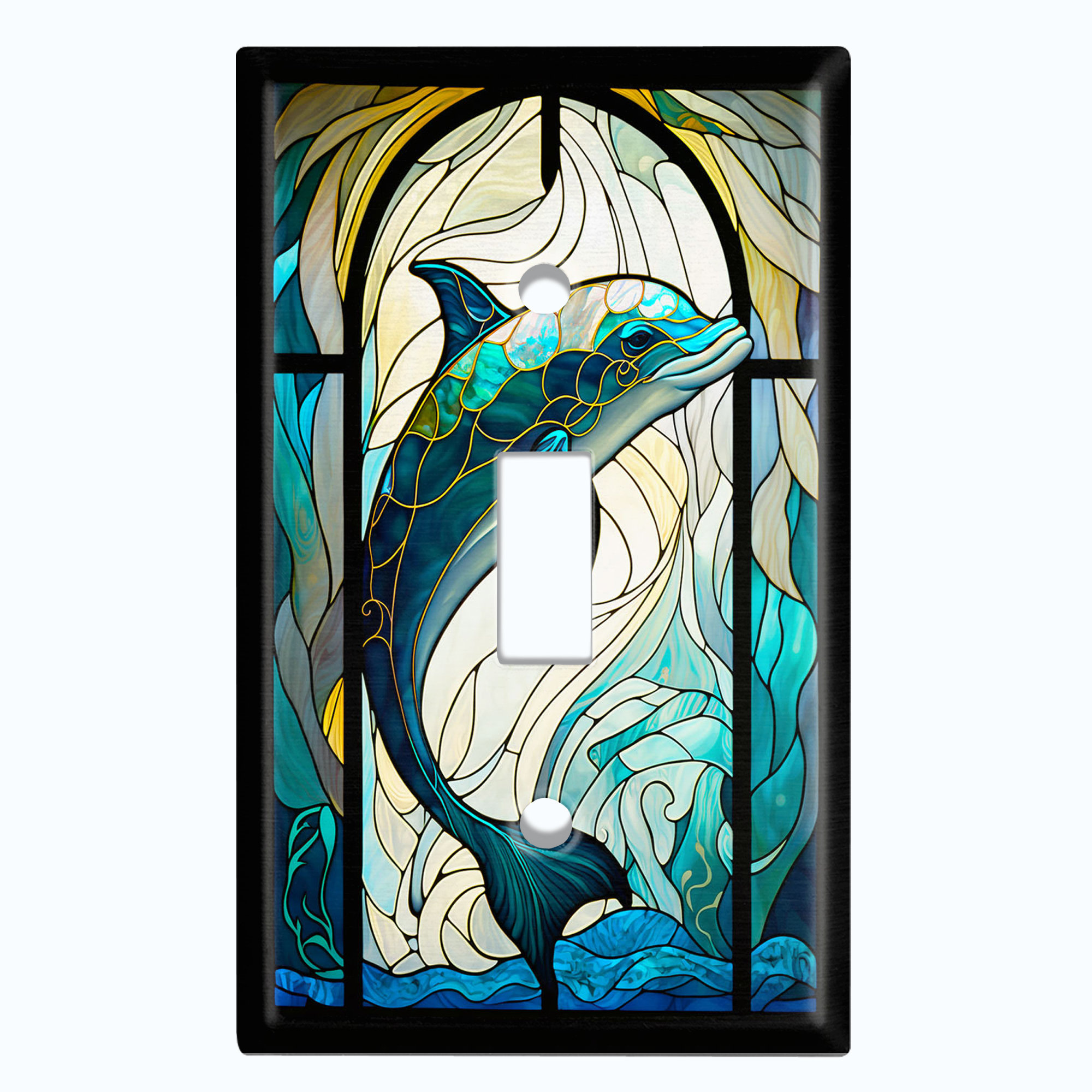 WorldAcc Cute Dolphin 1-Gang Toggle Light Switch Wall Plate | Wayfair