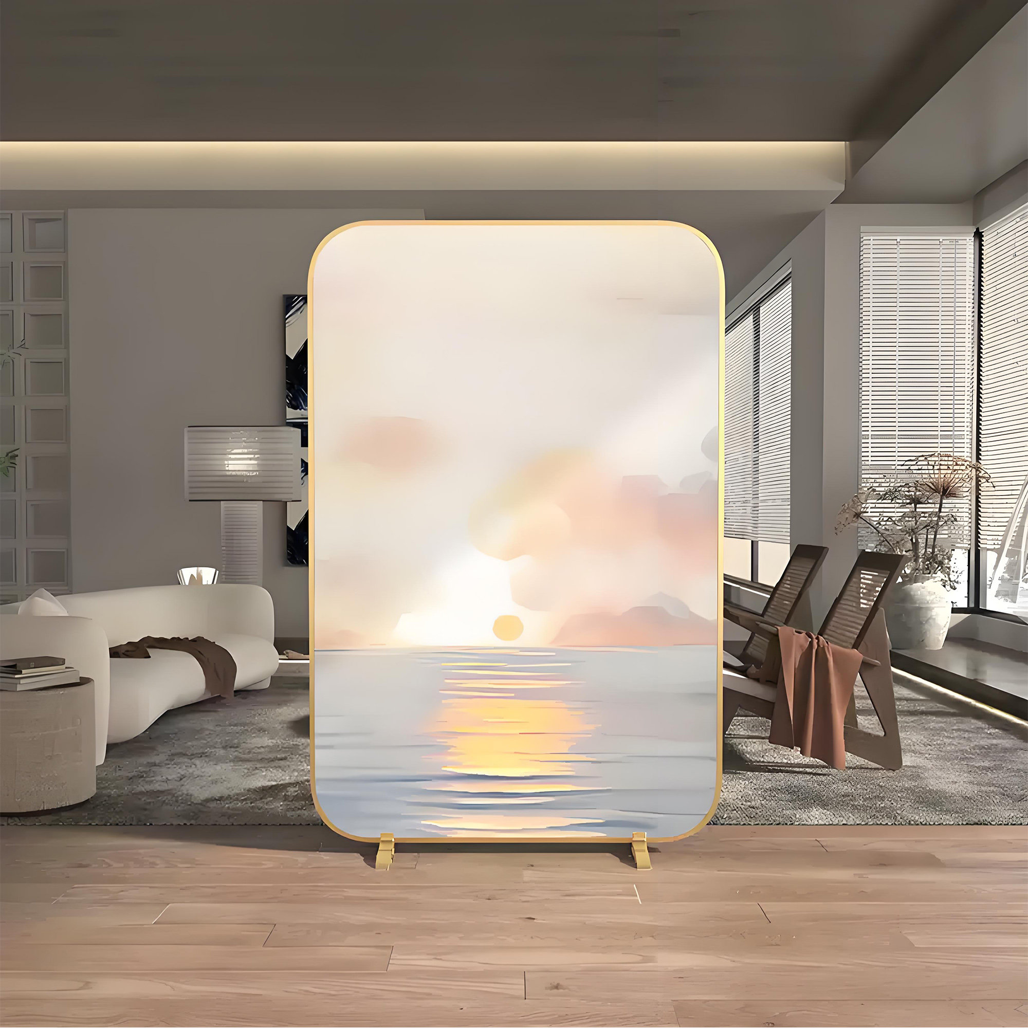 Rosecliff Heights Modern Minimalist Sunset Screen Divider - Wayfair Canada