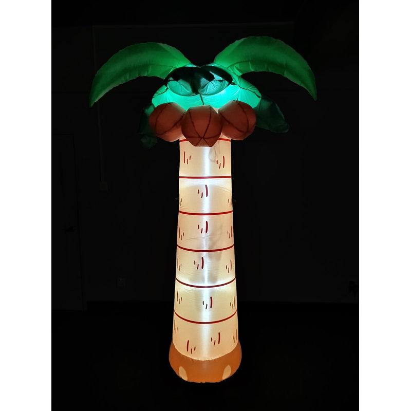 Bayou Breeze 8 Foot Tall Jumbo Summer Party Inflatable Palm Tree with ...
