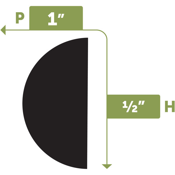 PCI Enterprises Half Round Flexible Moulding | Wayfair