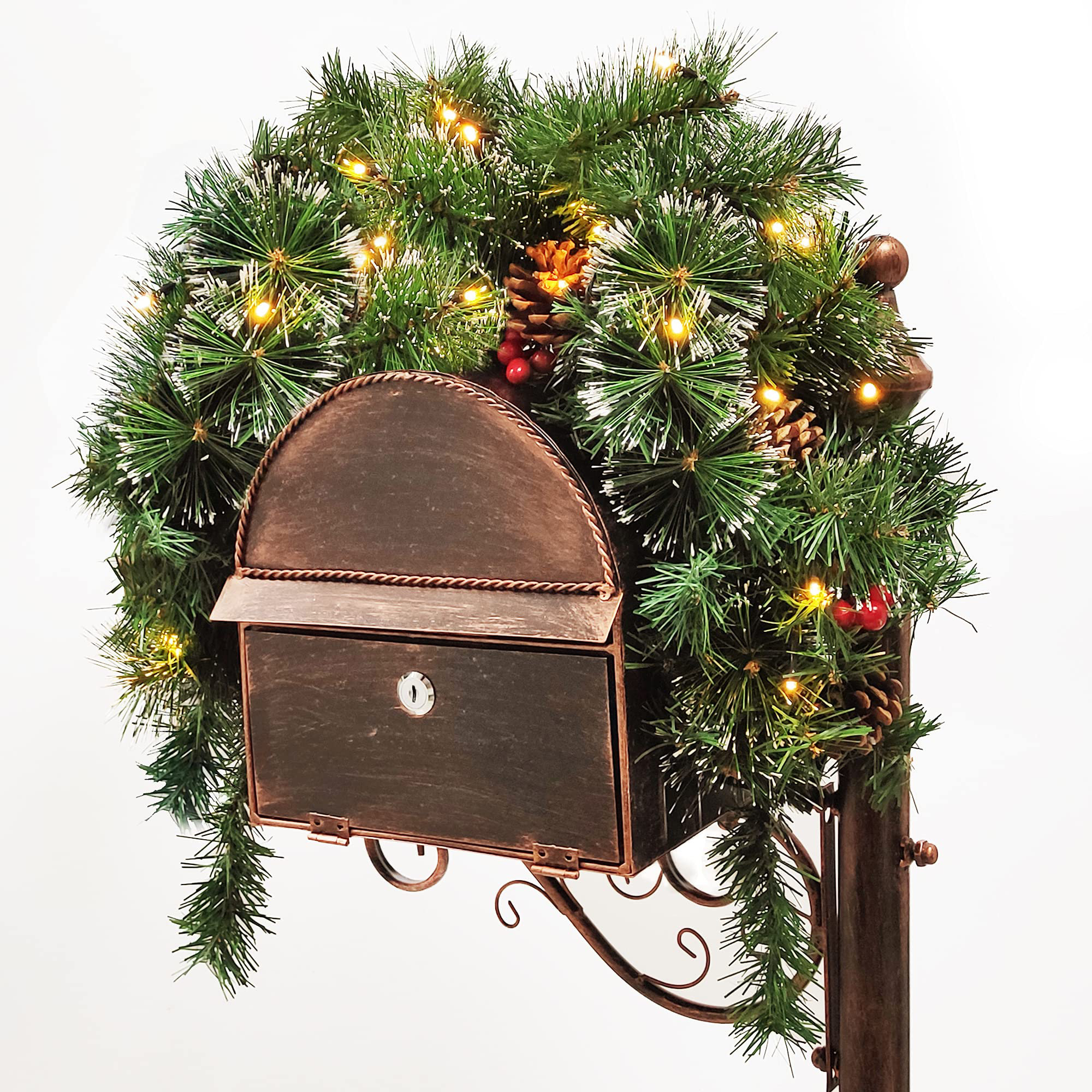 The Holiday Aisle® 35.4 In Pre-lit Christmas Mail Box Swag Garland ...