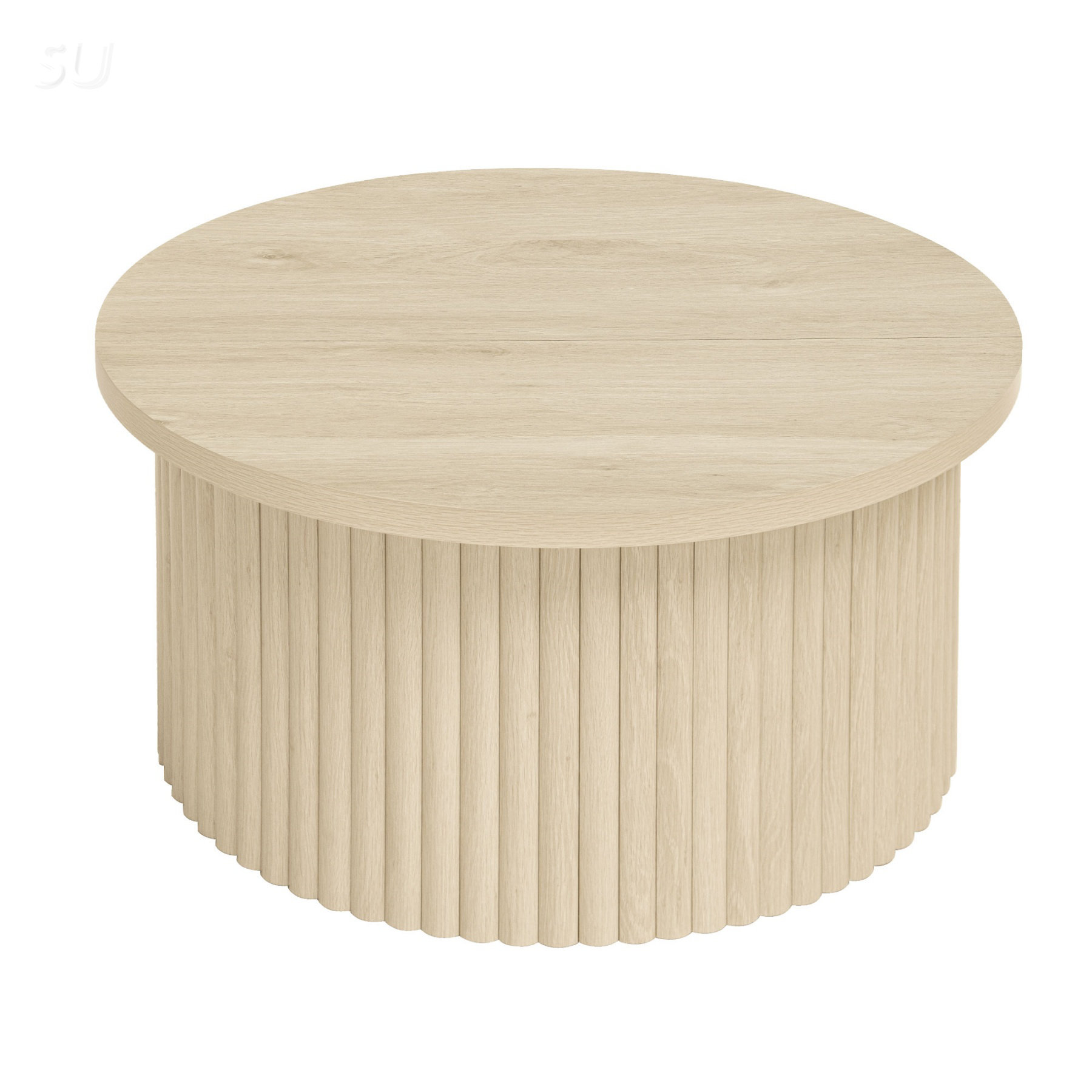Wrought Studio™ Round Coffee Table With Unique Wood Grain, Flip Lid ...