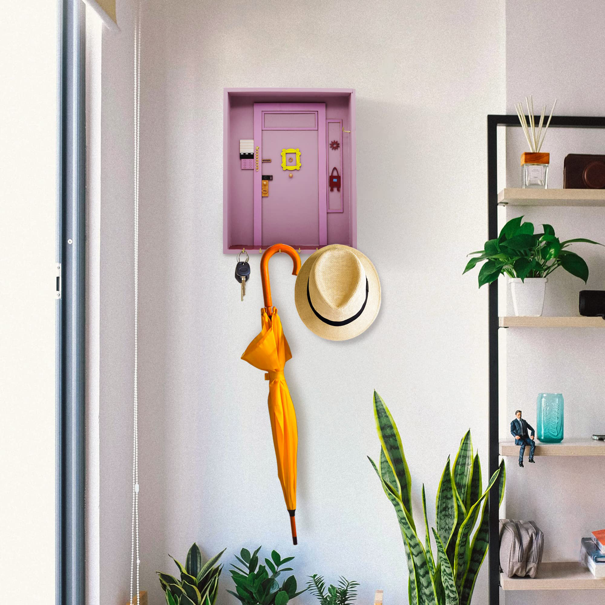 OUMIKEJI Purple Handmade Home Decorative Wall, Organizer Mail Key ...