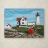 Trademark Fine Art 'Nubble Light House3' Print on Wrapped Canvas | Wayfair