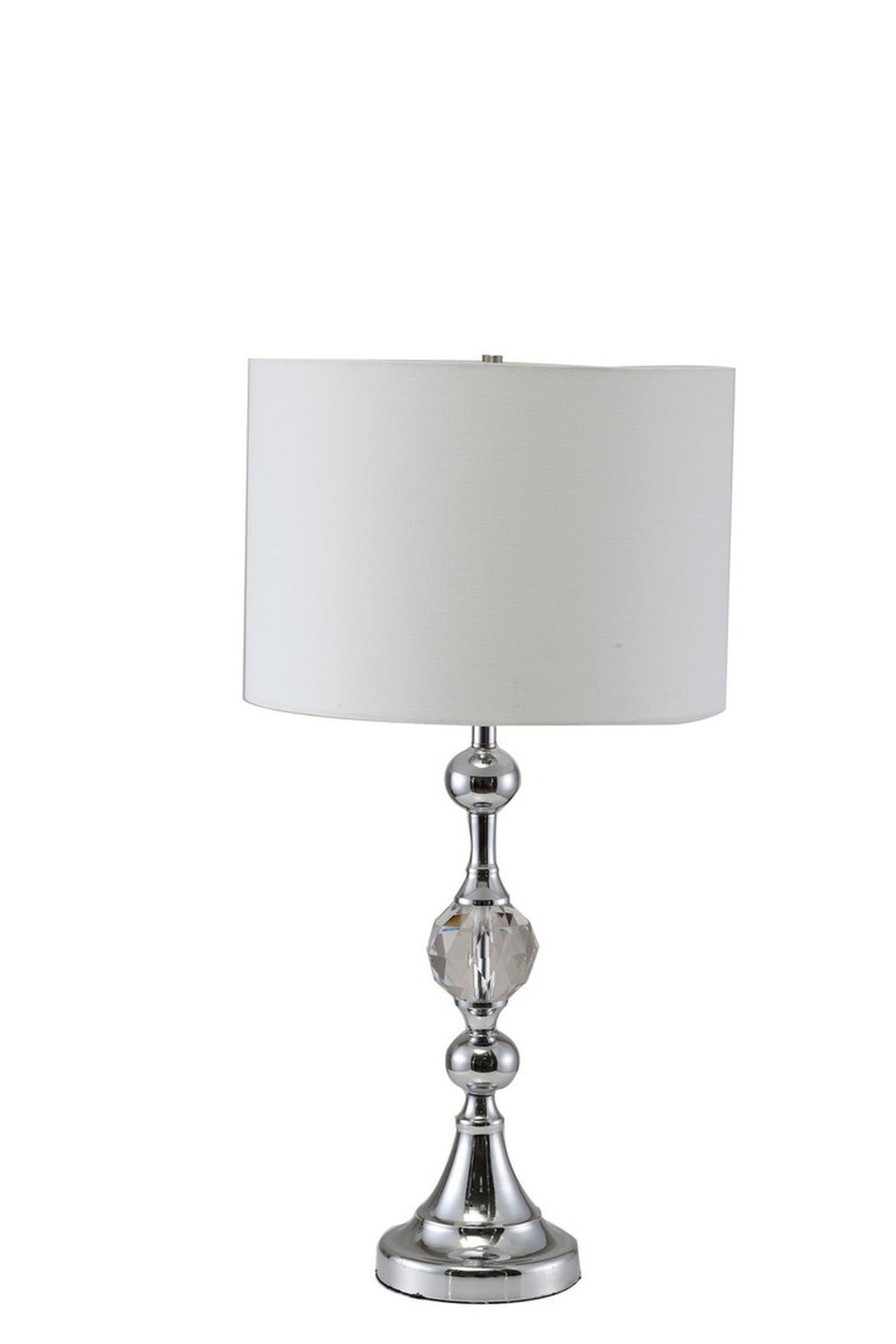 Wildon Home® 29.5" Tall Metal Table Lamp" Leona" with Chrome finish and ...