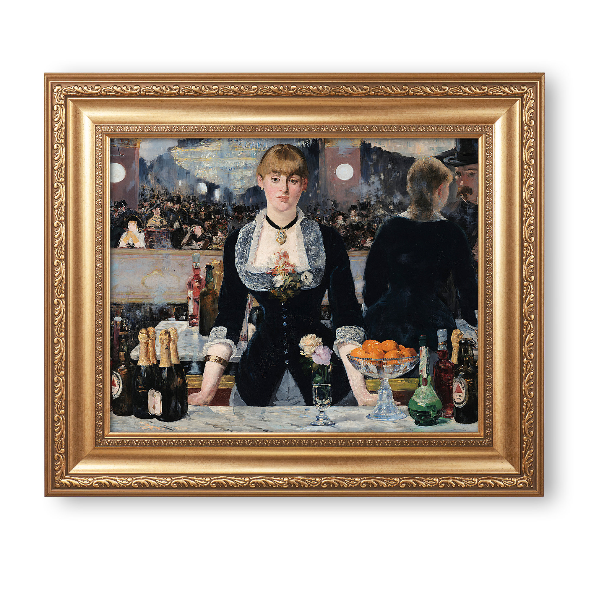 Darby Home Co A Bar at the Folies-Bergère by Édouard Manet Framed,Gold ...