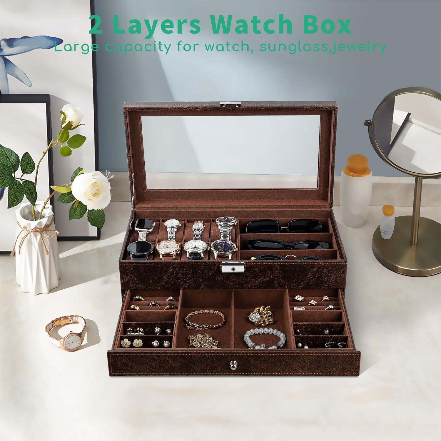 17 Stories Watch Box + Drawers | Wayfair