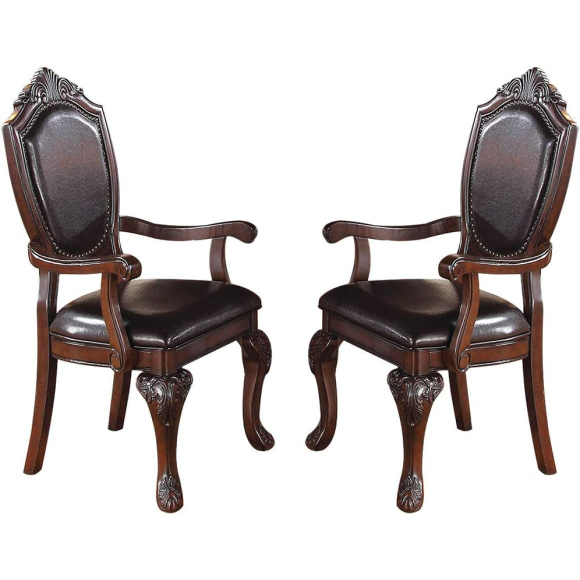 Corrigan Studio Gorgeous Formal Set Of 2 Arm Chairs Brown Colour ...