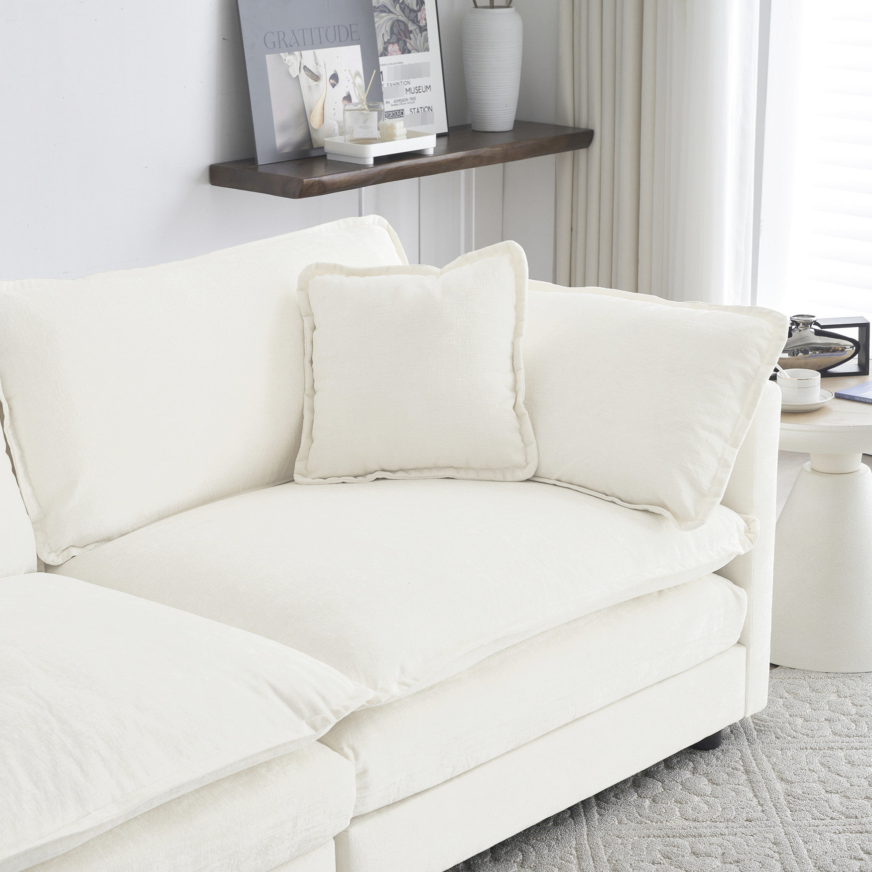 Latitude Run® Solid Wood Frame Sectional With Chenille & - Modular ...