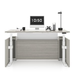 Inbox Zero Adjustable Executive Desk | Wayfair