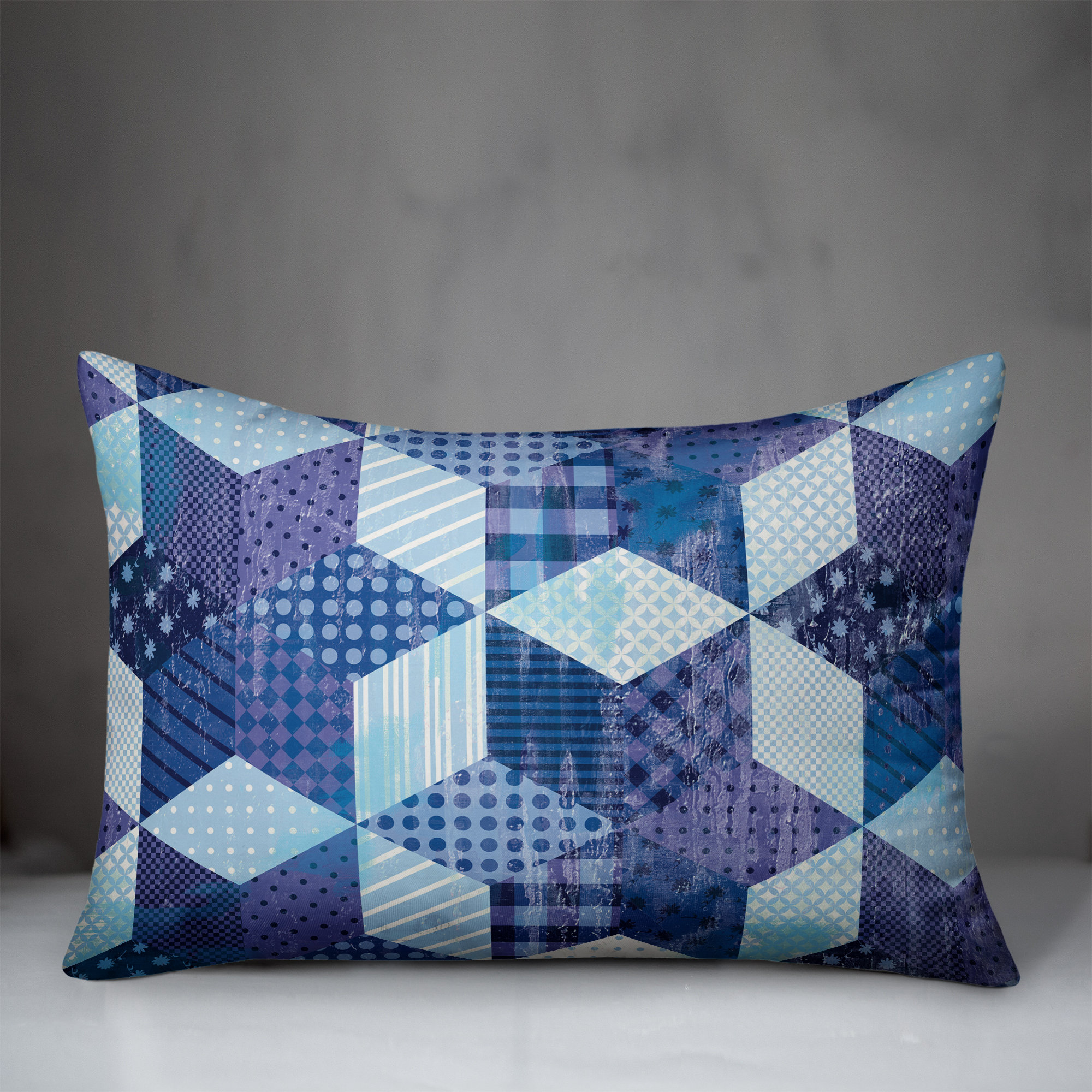 Designs Direct Creative Group Patchwork Reversible Throw Pillow | Wayfair