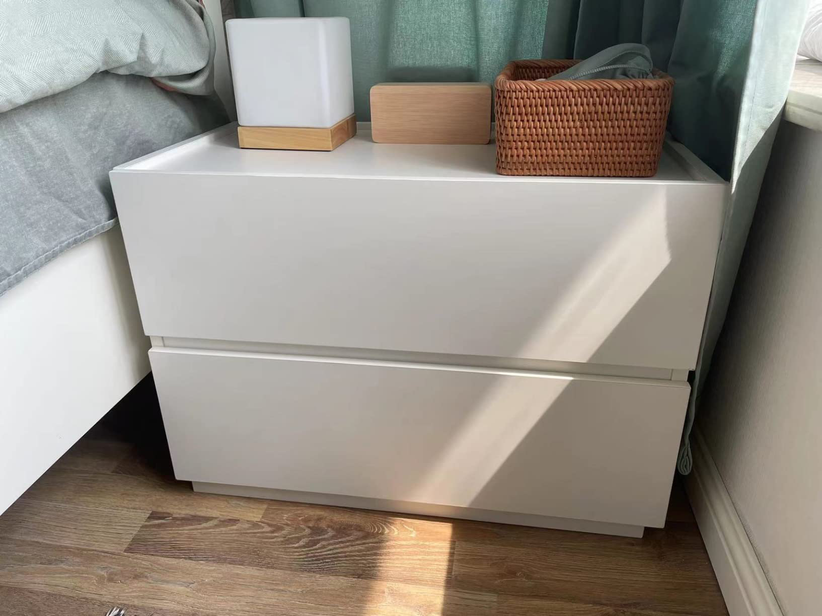 Orren Ellis 2 Drawer Multi-Purpose Storage Closet Cube Nightstand Sofa ...