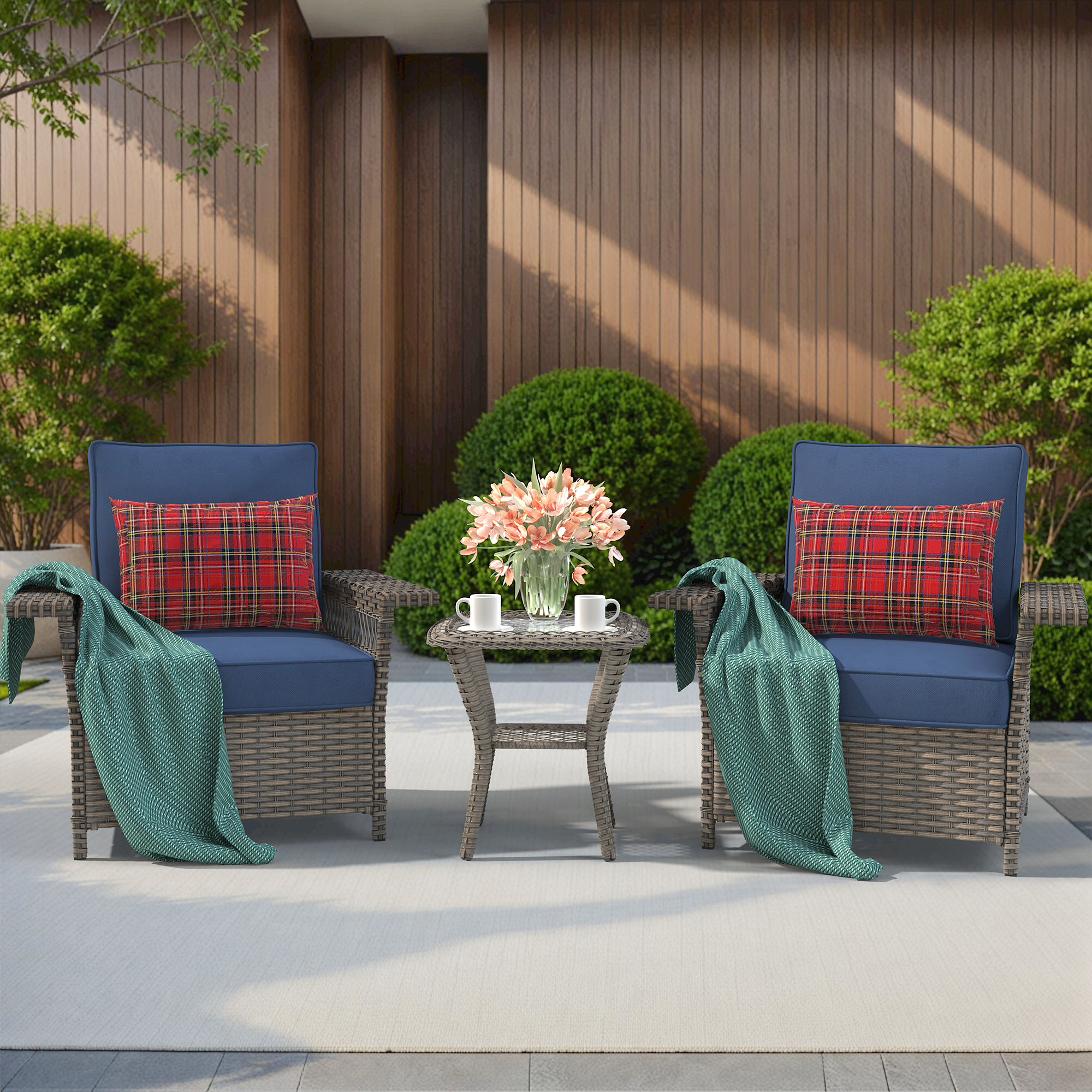 Ebern Designs Colombina 2 - Person Square Outdoor Dining Set with ...