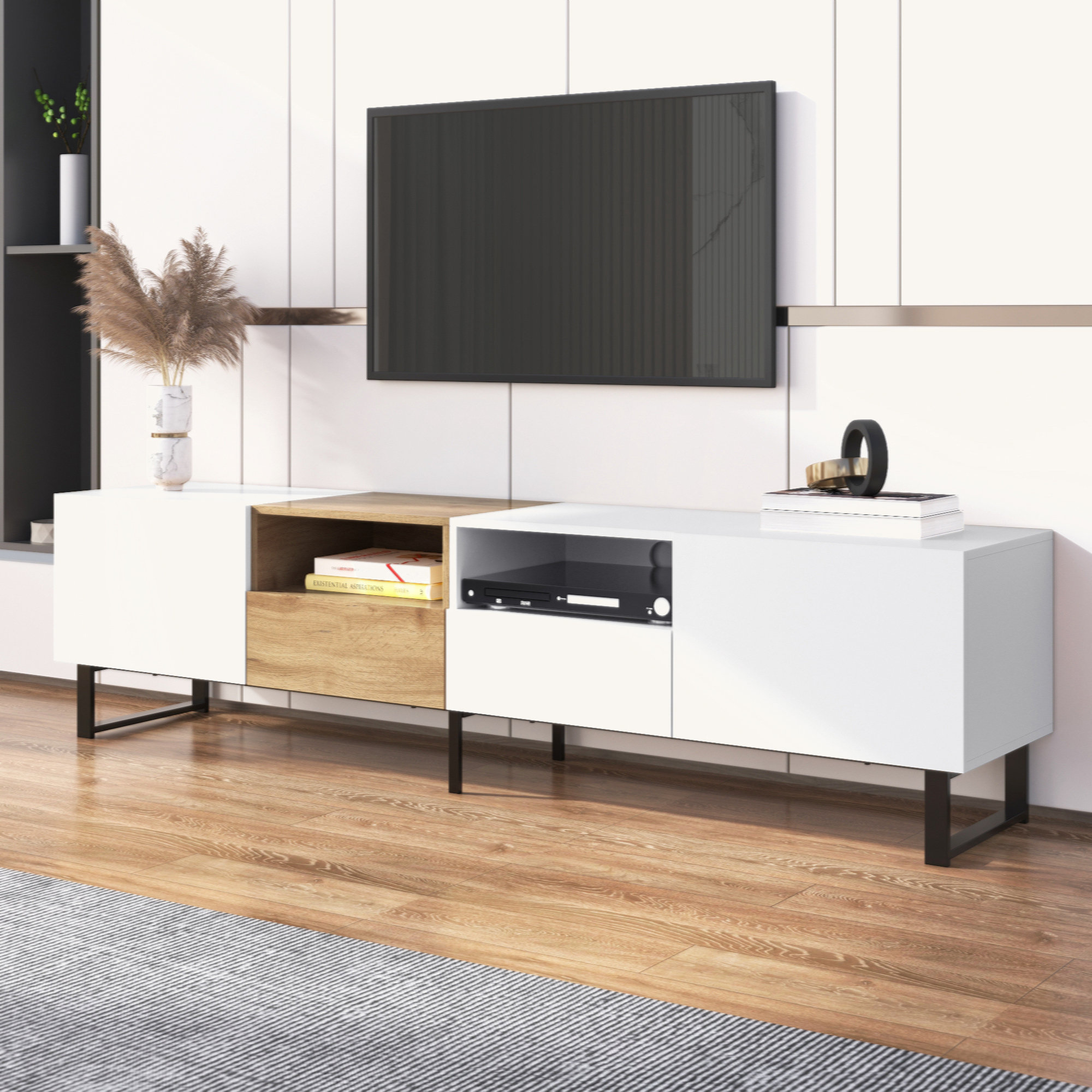 Tech Cube 74.8'' Media Console | Wayfair