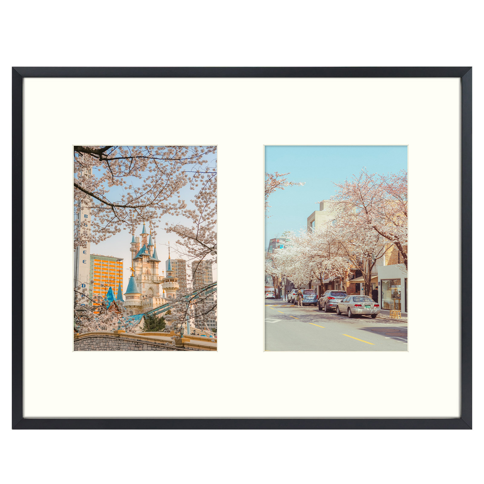 Hokku Designs Ashyr Collage Picture Frame, Aluminum Frame with Ivory ...