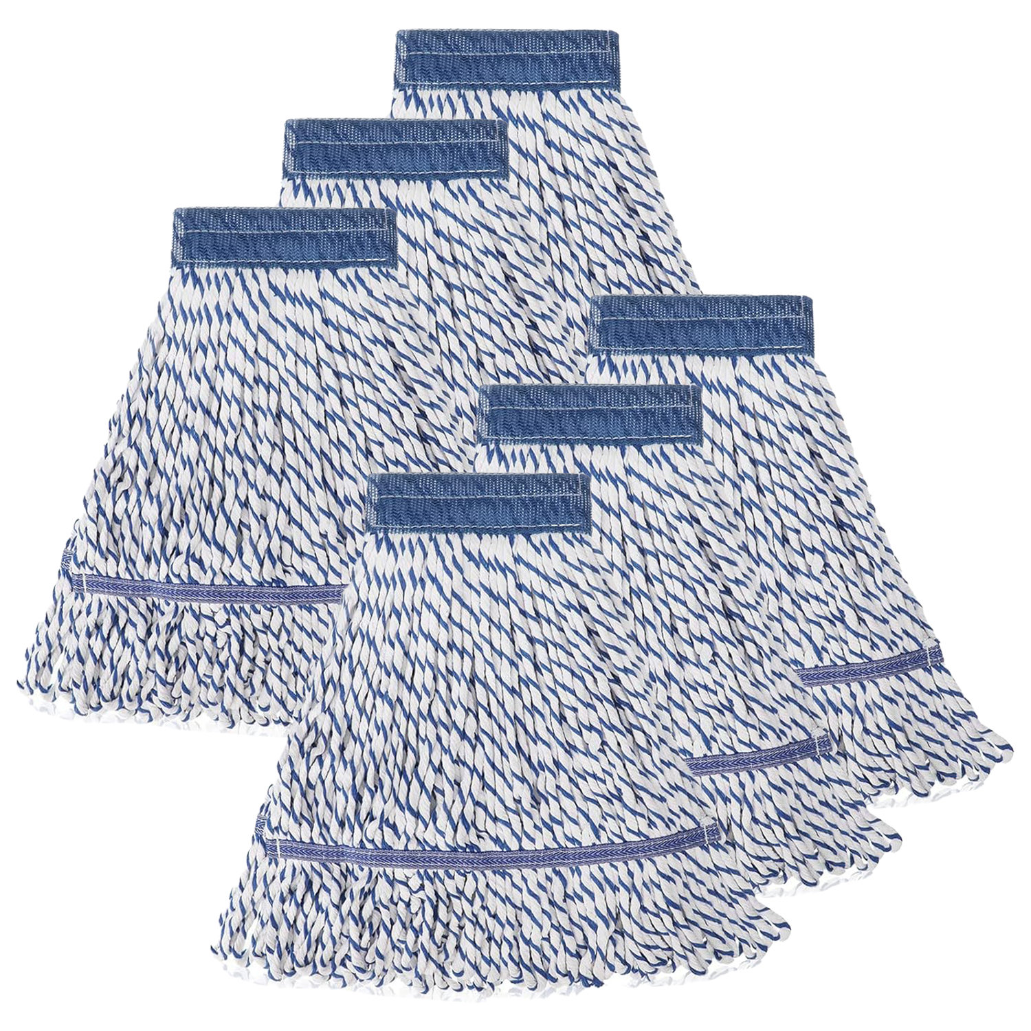 Moptimistic 24Oz Looped Yarn Floor Mop Head | Pack Of 6 | Rayon White ...