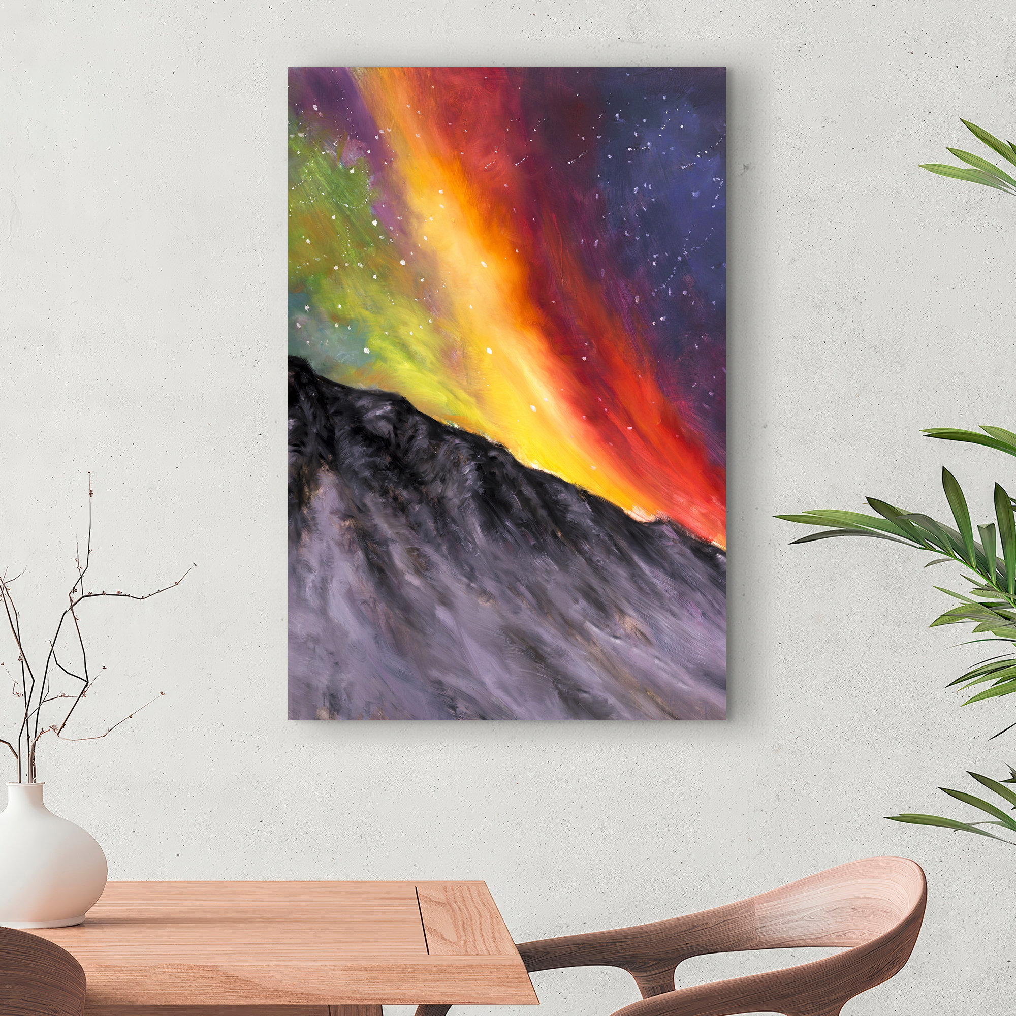 Begin Edition International Inc. Aurora Borealis in the Mountain - Blue ...