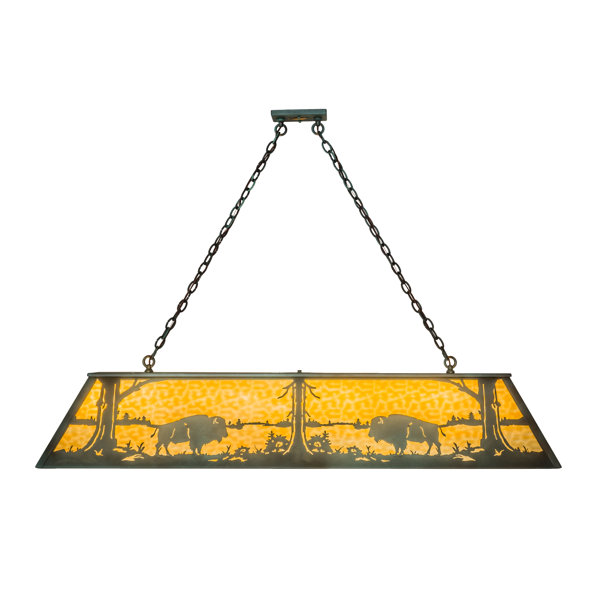 Loon Peak® Wymore 9 - Light Antique Copper Pool Table Lights Pendant ...