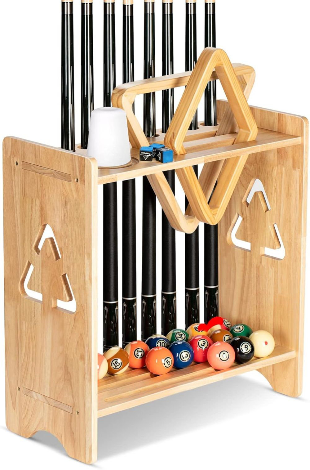 Elaine Mercure Billiard Cue Stand Floor Stand Billiard Cue Stand Oak ...
