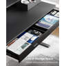Inbox Zero Height Adjustable Electric Standing Desk With Storage Shelf ...
