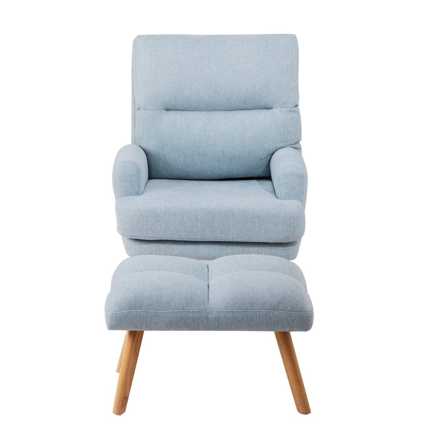 George Oliver Accent Chair With Ottoman Set, Armchair With Adjustable ...