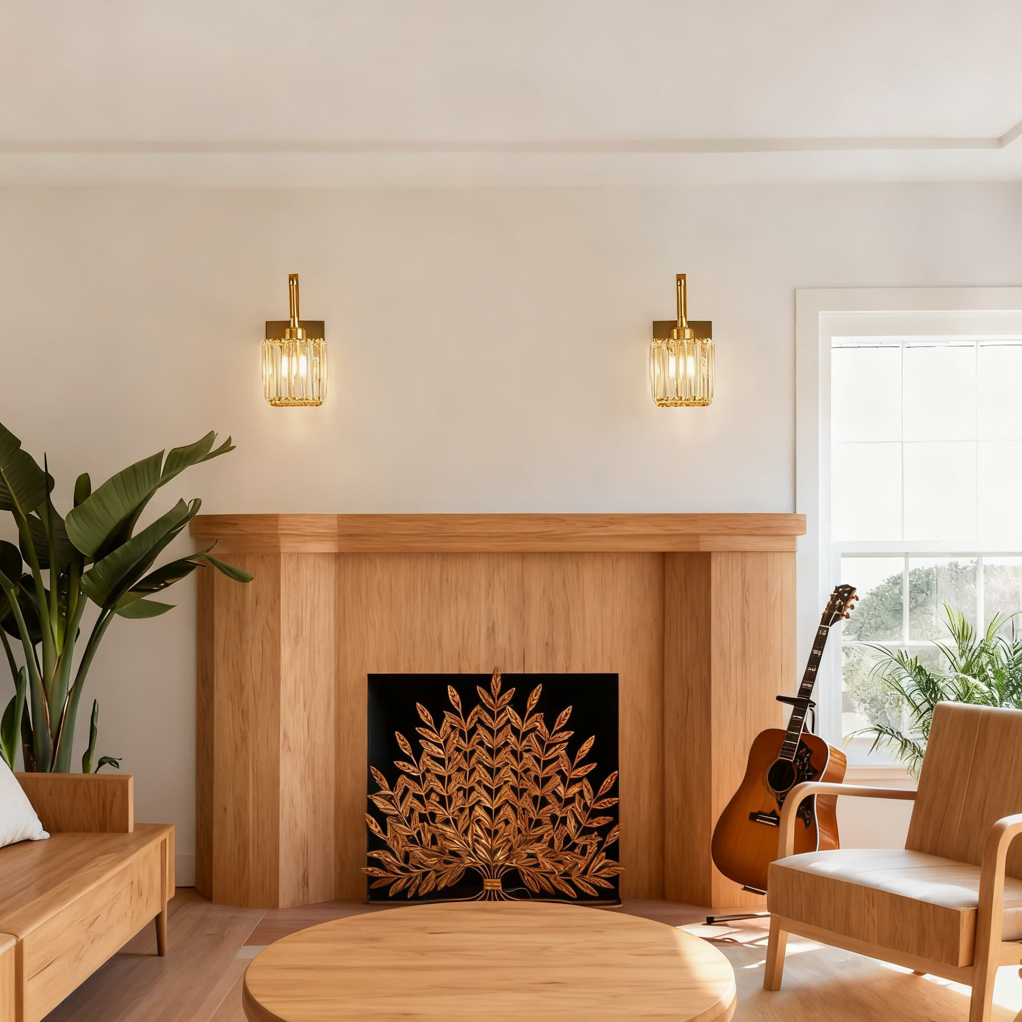 Mercer41 Modern Wall Sconces Set Of 2, Crystal Vanity Lights For ...