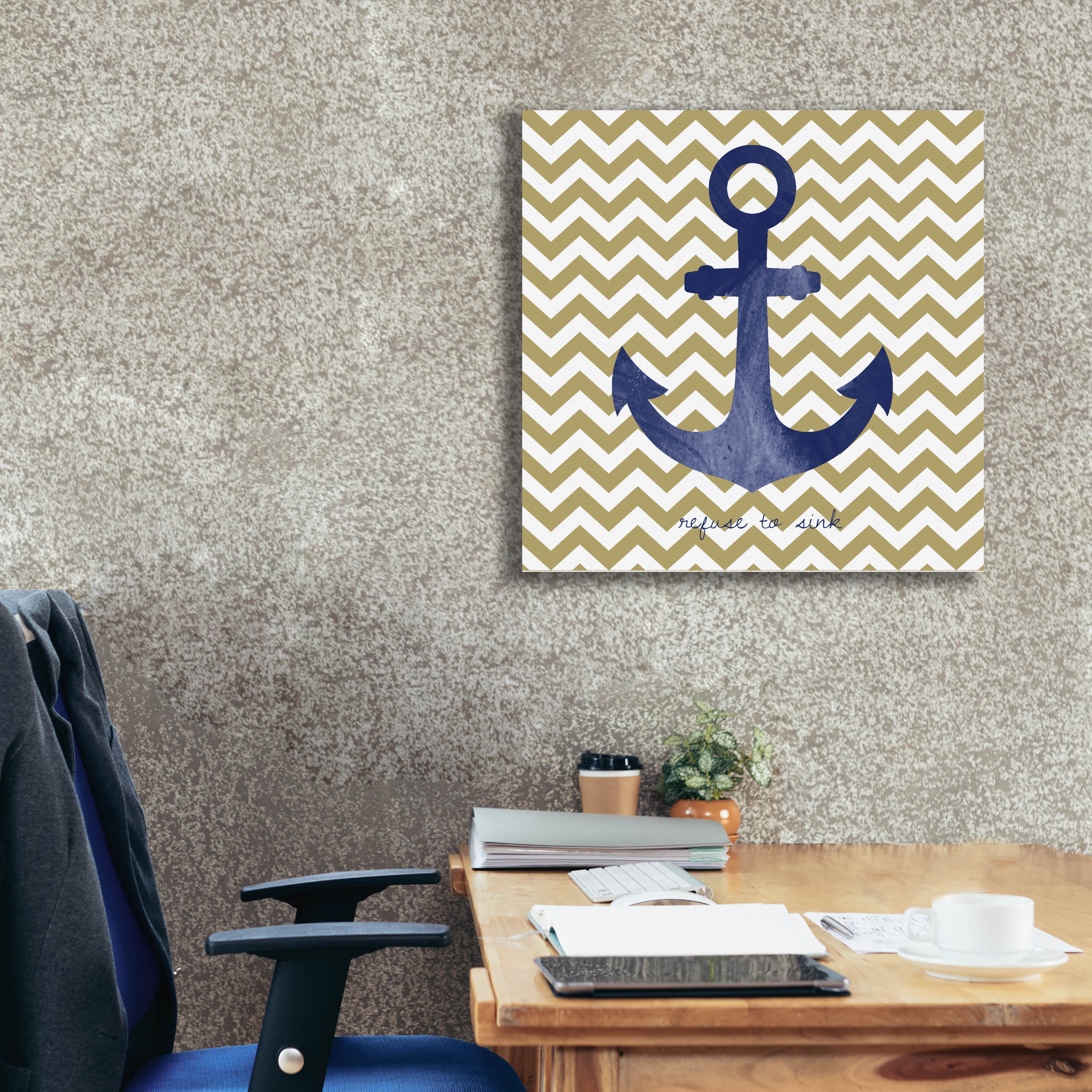 Breakwater Bay 'Anchor 2' by Erin Clark Canvas Wall Art, 26" x 26 ...