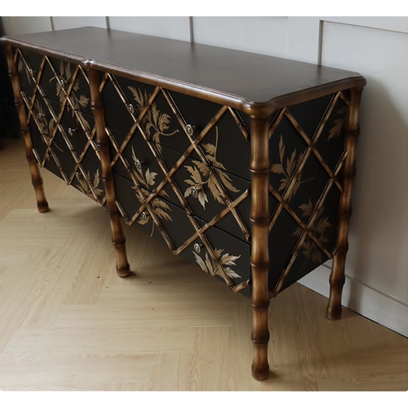 Atta Avenue Modern Gold Accent Cabinet | Wayfair