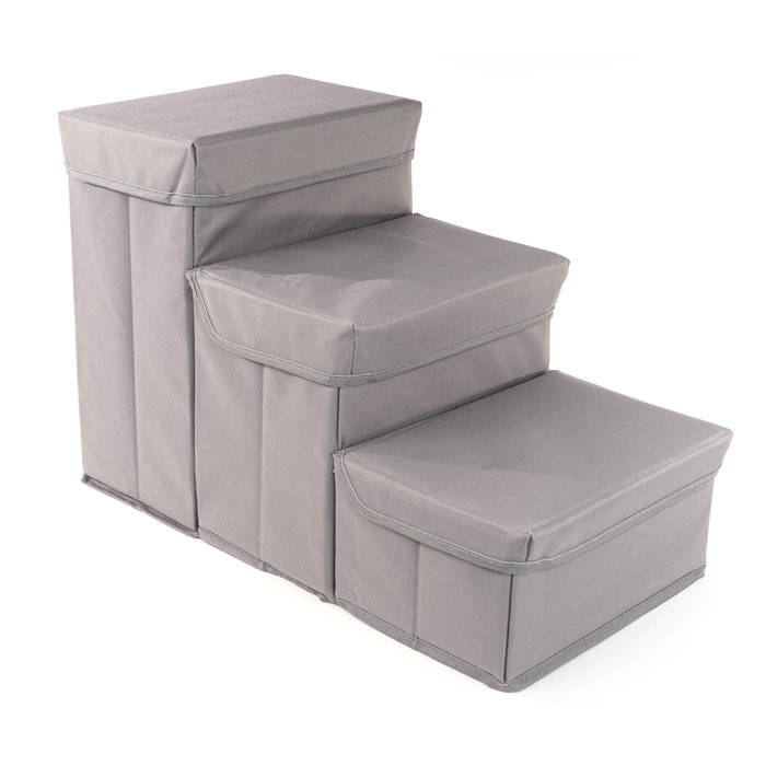 Tucker Murphy Pet™ Wava Padded 3 Step Pet Storage Foldable Steps ...