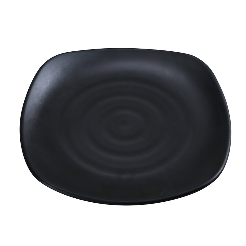 Yanco Black Pearl New Square Melamine Dinner Plate | Wayfair