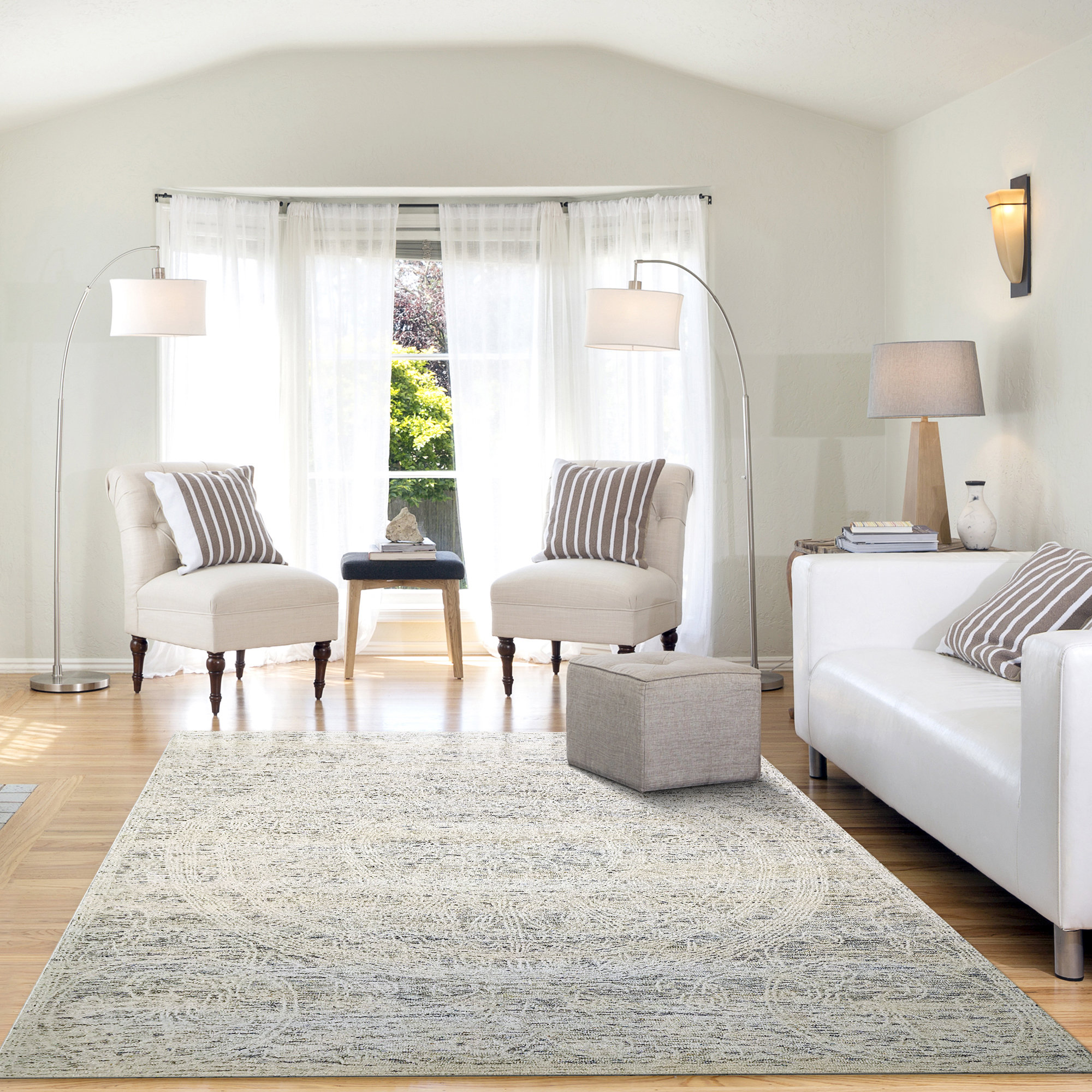 August Grove® Itzhak Oriental Handwoven Wool Gray Area Rug | Wayfair