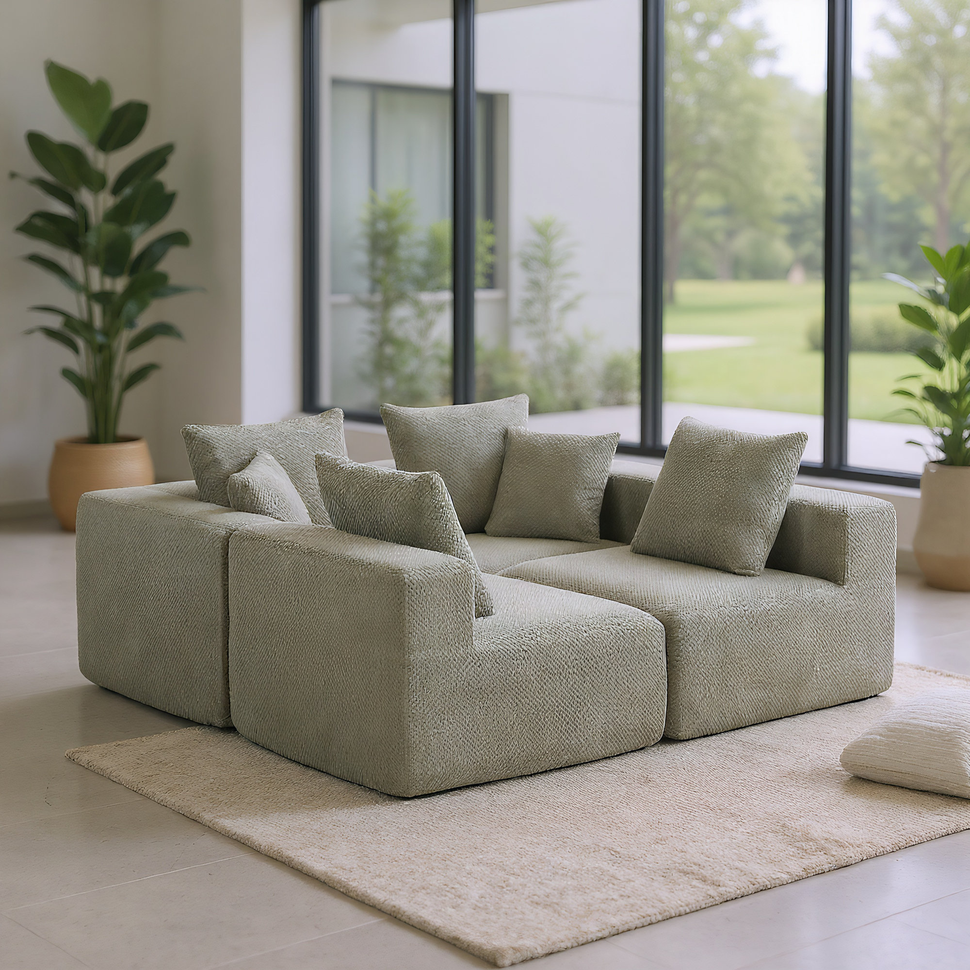 George Oliver Modular Sectional for Living Room, Full-Foam Build ...