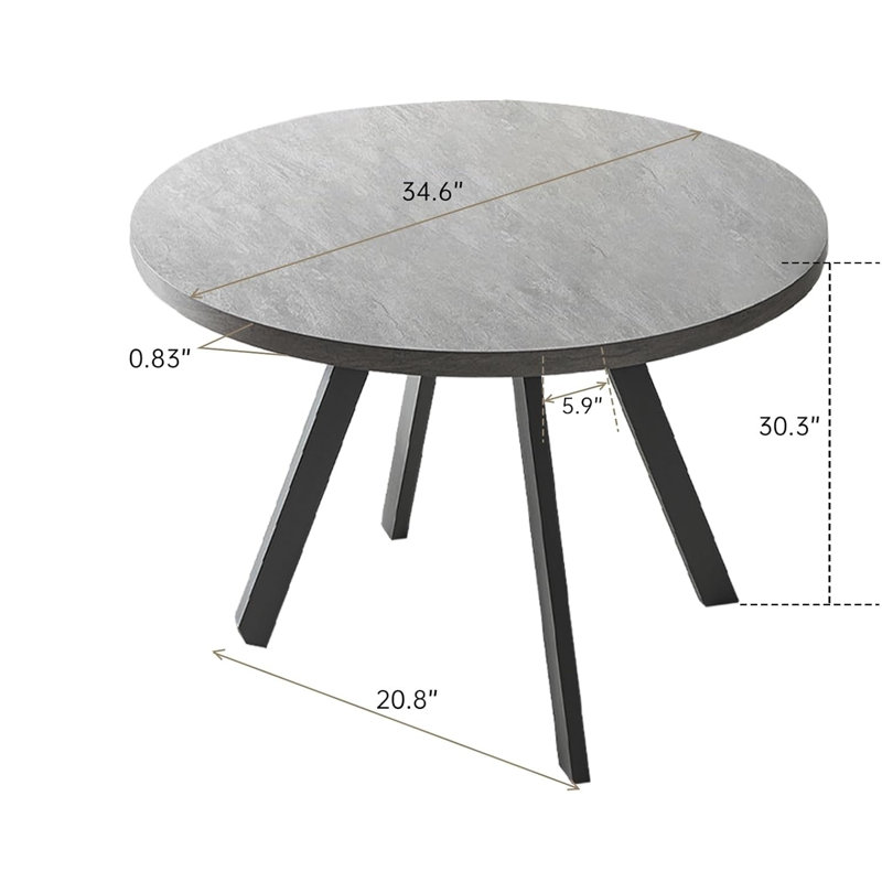 George Oliver Mid Century Modern Small Round Dining Table | Wayfair