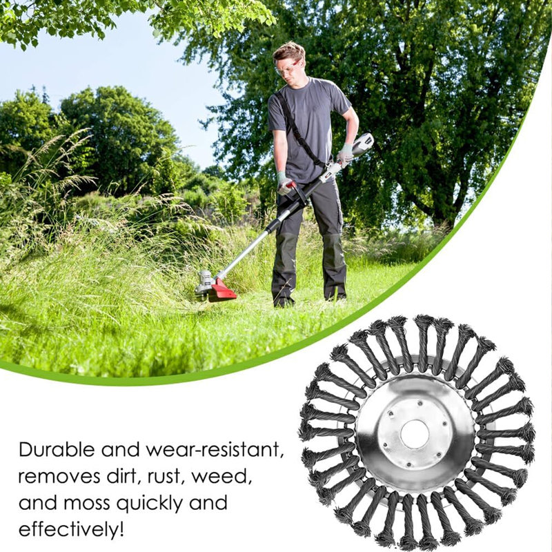frler Rotary Weed Brush Joint Twist Knot Steel Wire Wheel Brush Disc ...