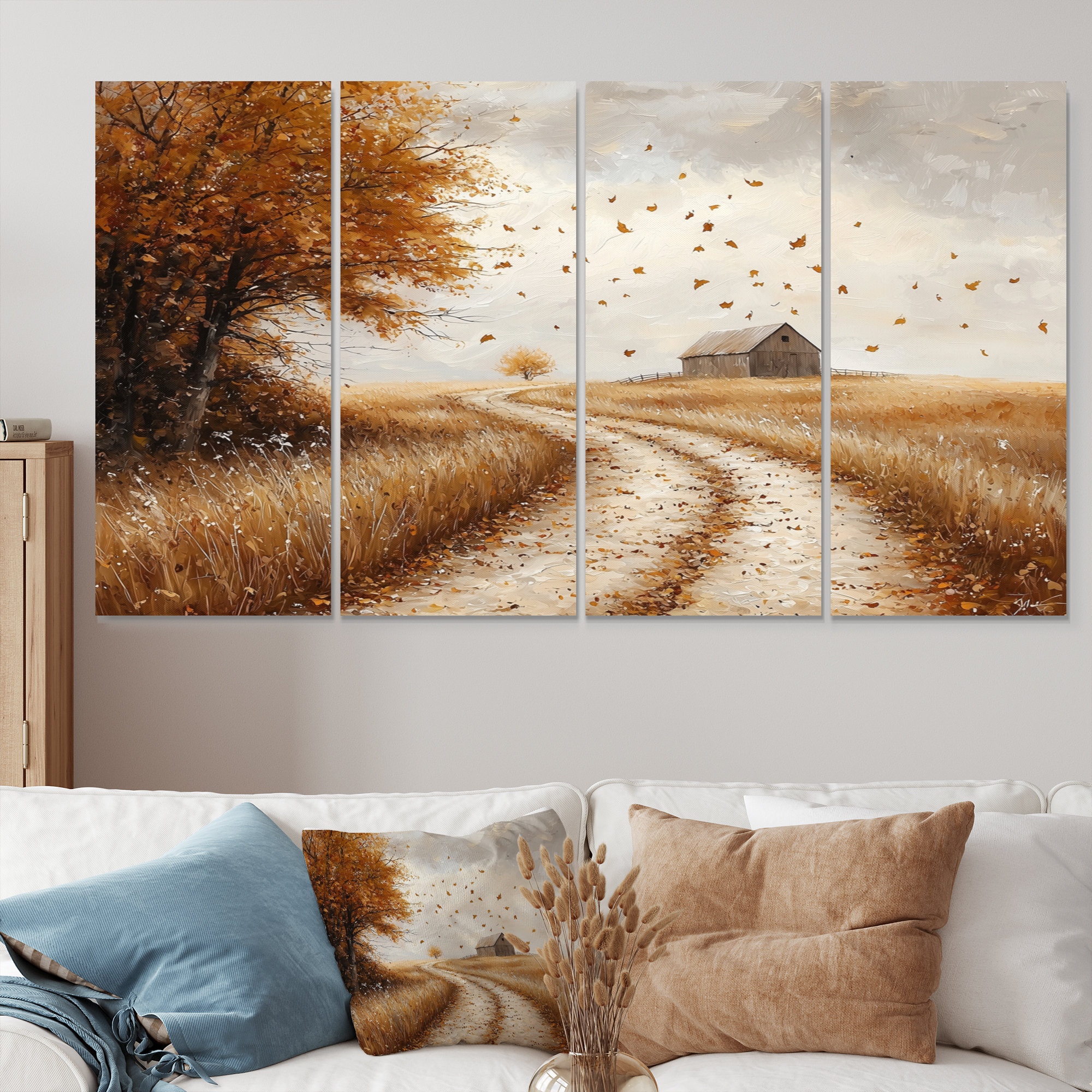 August Grove® Windy Prairie Leaves Path o The Barn II - Prairie Wall ...