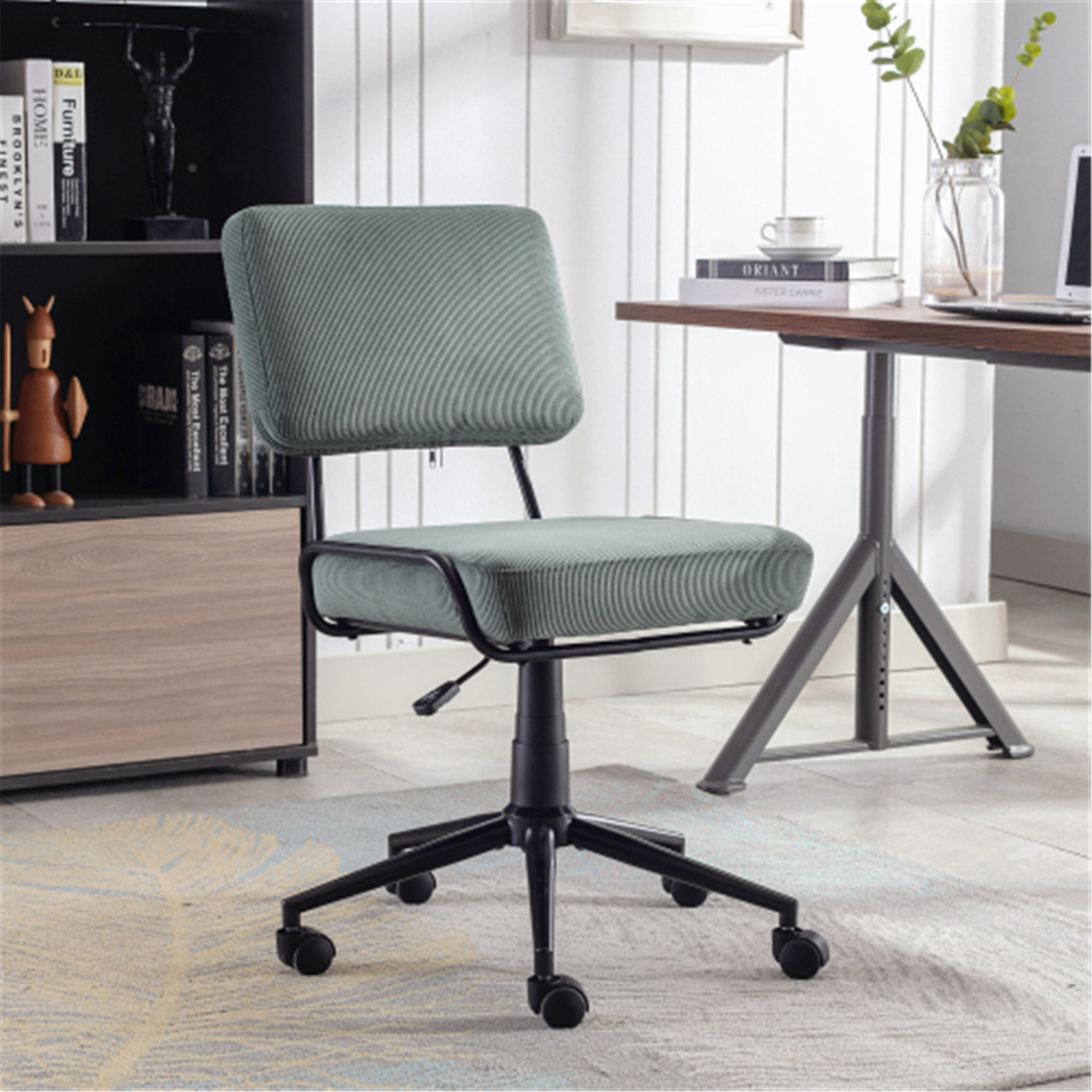 Ivy Bronx Waelder Desk Chair, Adjustable Height Task Chair, Accent ...