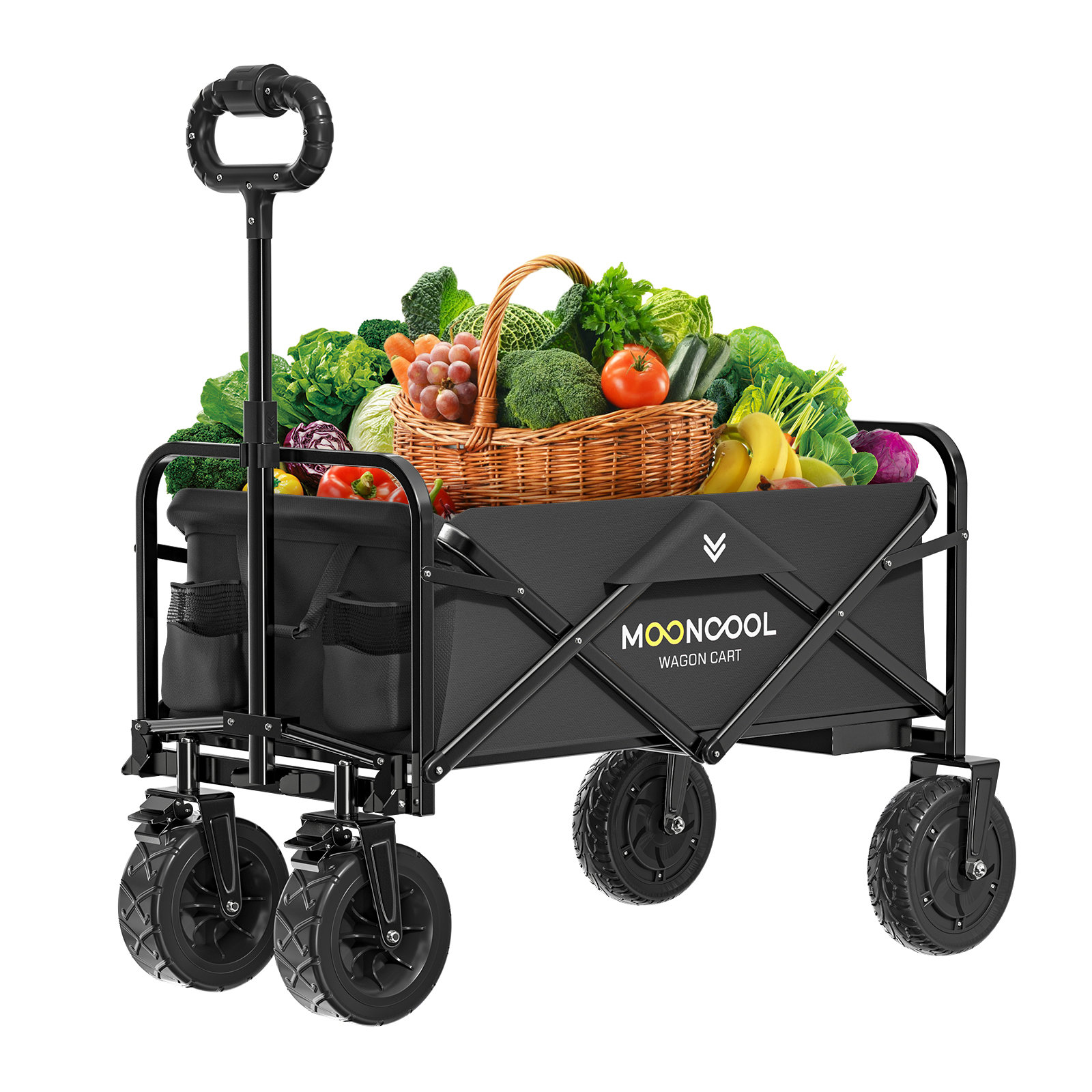 ShangQuan WuLiu Electric Foldable Wagon Collapsible with 8" All-Terrain ...