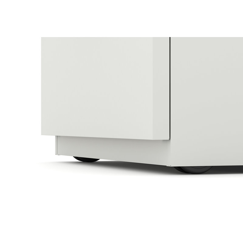 Friant My-Hite Metal Vertical Filing Cabinet with 2 Drawers, 4 Casters ...