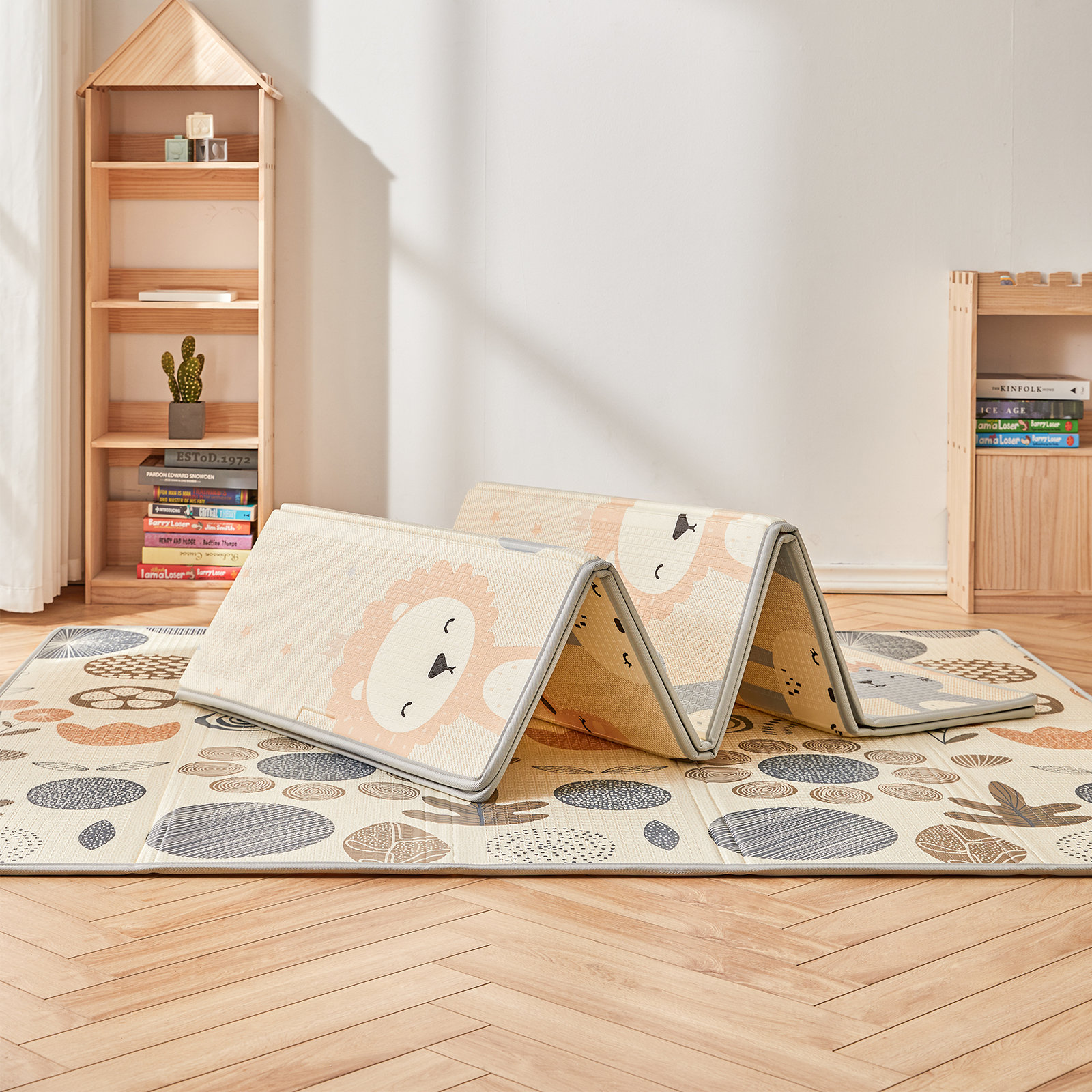 Uanlauo Baby Play Mat, 59"x59" Foldable & Reversable Play Mat, 0.4 ...