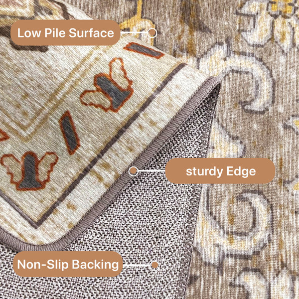 Bungalow Rose 8x10 Area Rugs for Living Room Machine Washable Rug ...