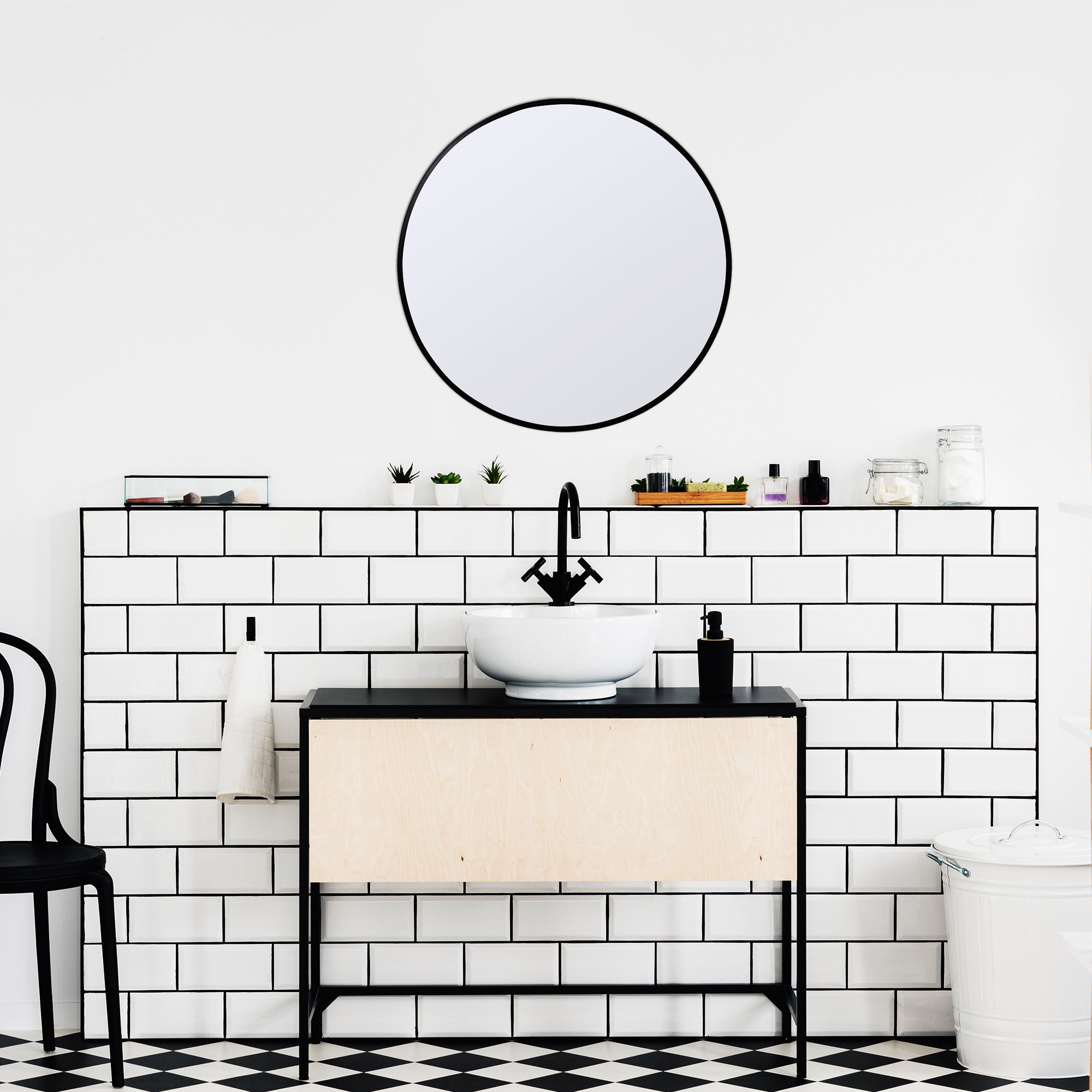 Ivy Bronx Tablette murale ronde décorative Gurdon et Commentaires ...