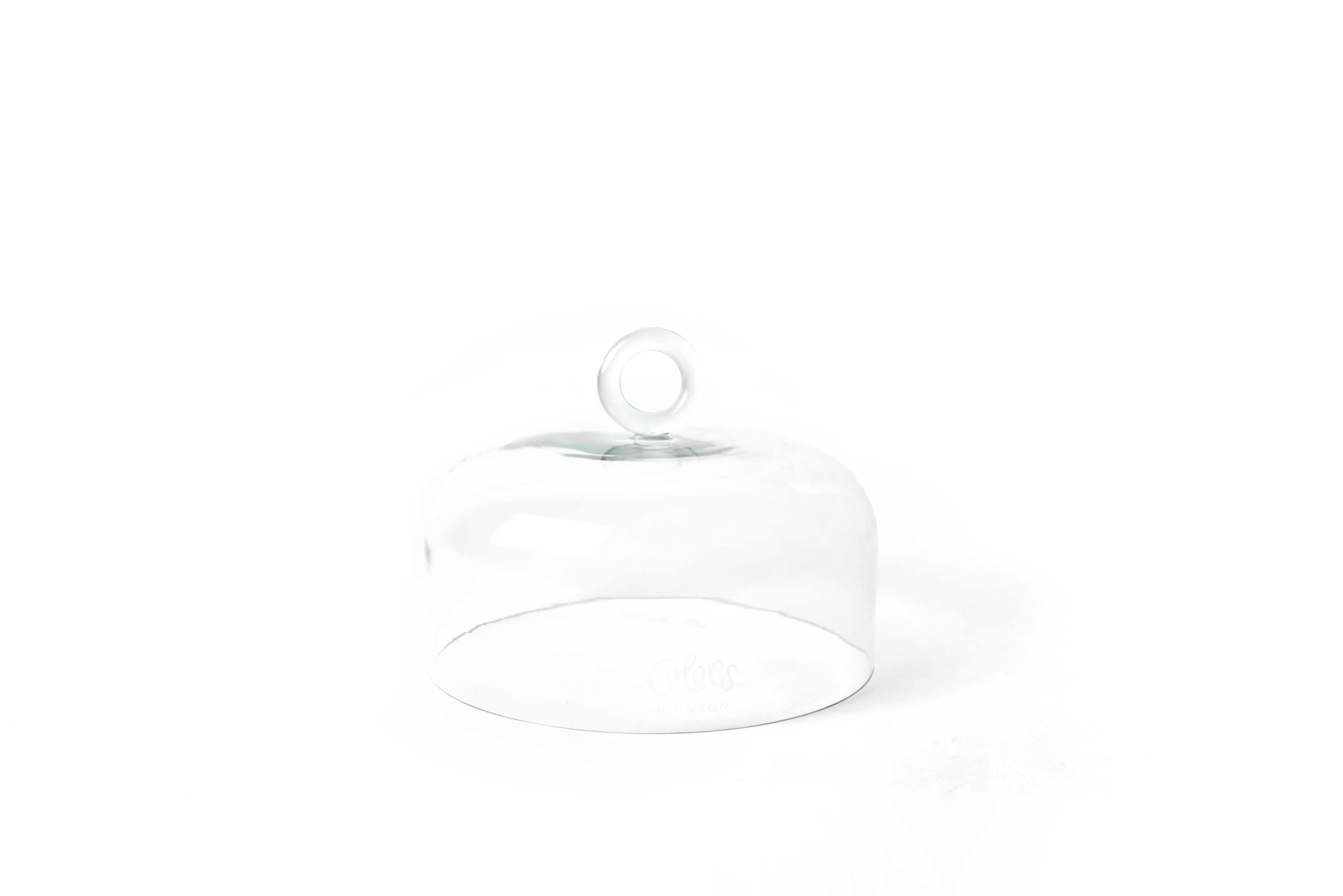 Coton Colors by Laura Johnson Small Ring Handle Glass Dome | Wayfair