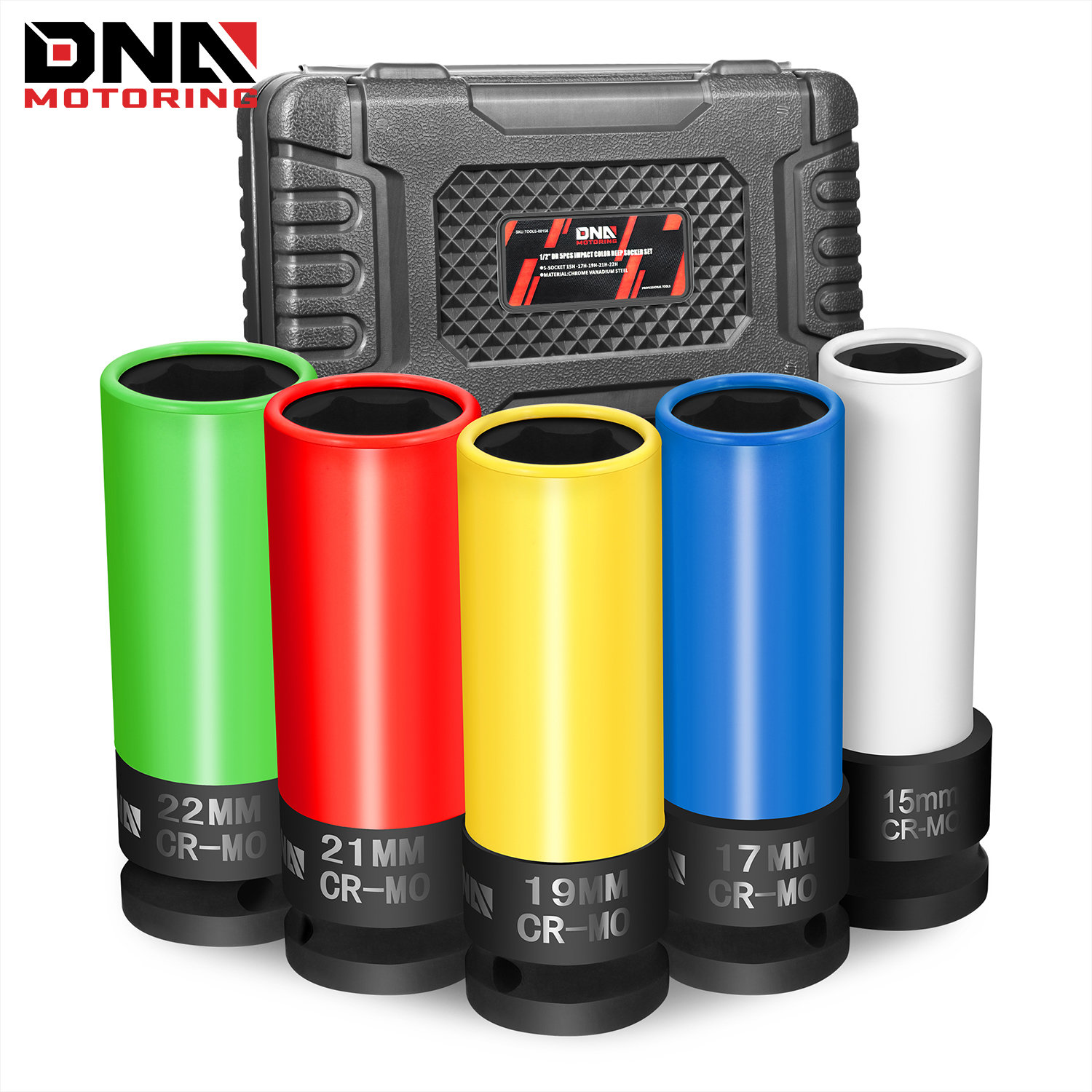 WFX Utility™ 5-Pieces 1/2-Inch Drive Wheel Protector Impact Deep Socket ...